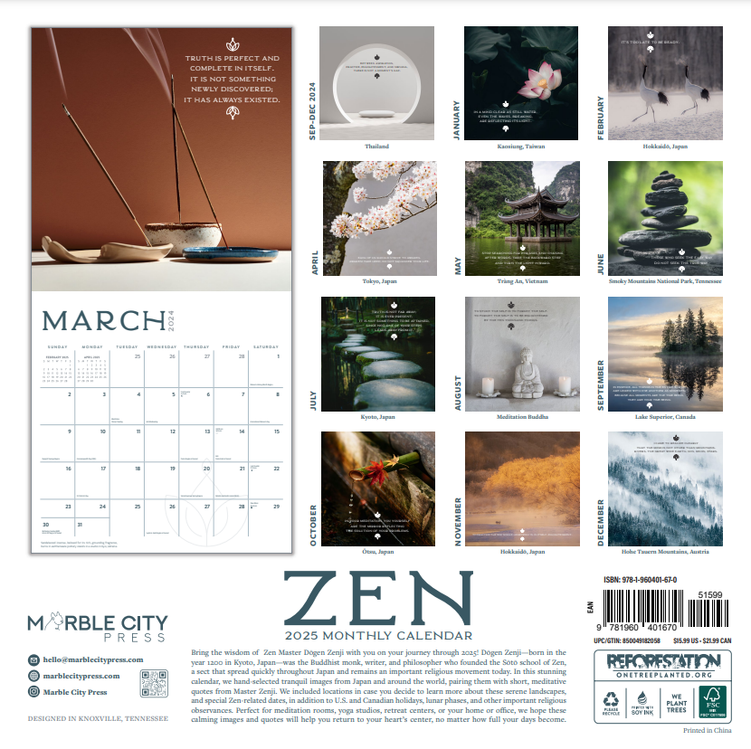 Zen Calendar 2025? Order easily and quickly Online. - Kalenderwinkel.nl