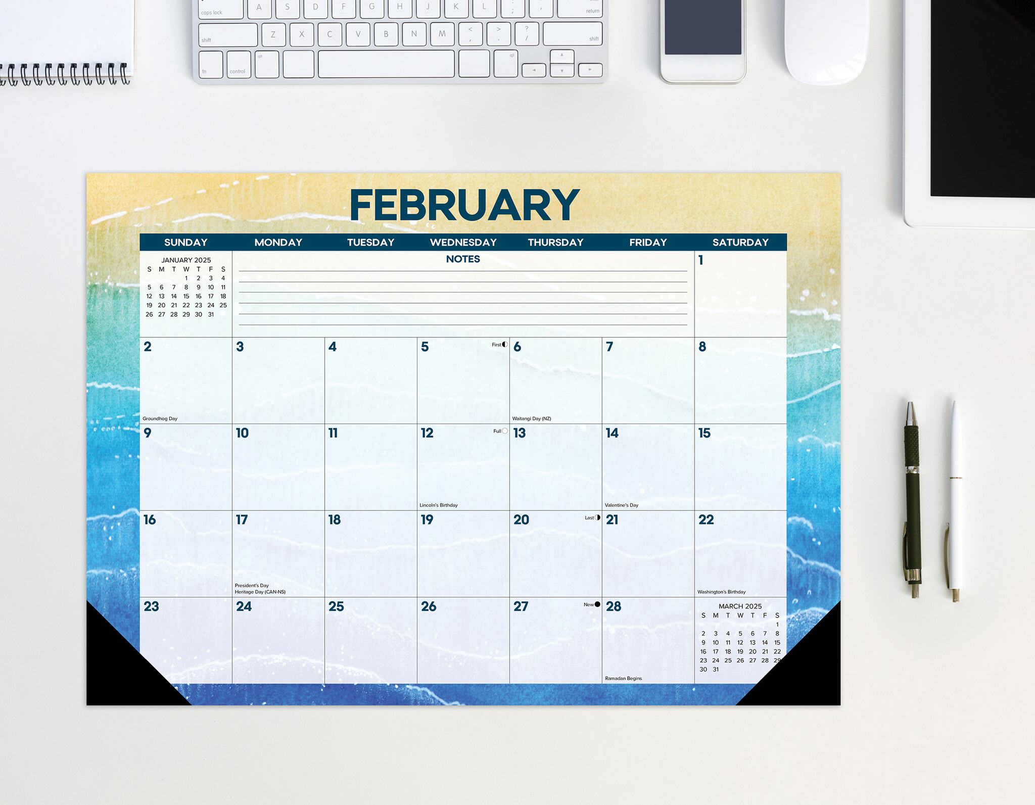 Buy Beach Desk Pad - Desk Calendar 2025? Quick and easy online ...