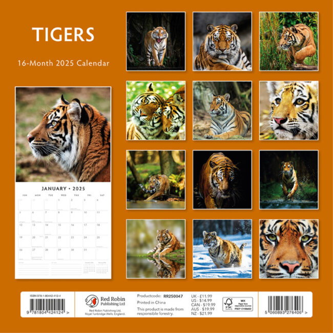 Buying Tiger Calendar 2025? Quick and easy online - Kalenderwinkel.nl