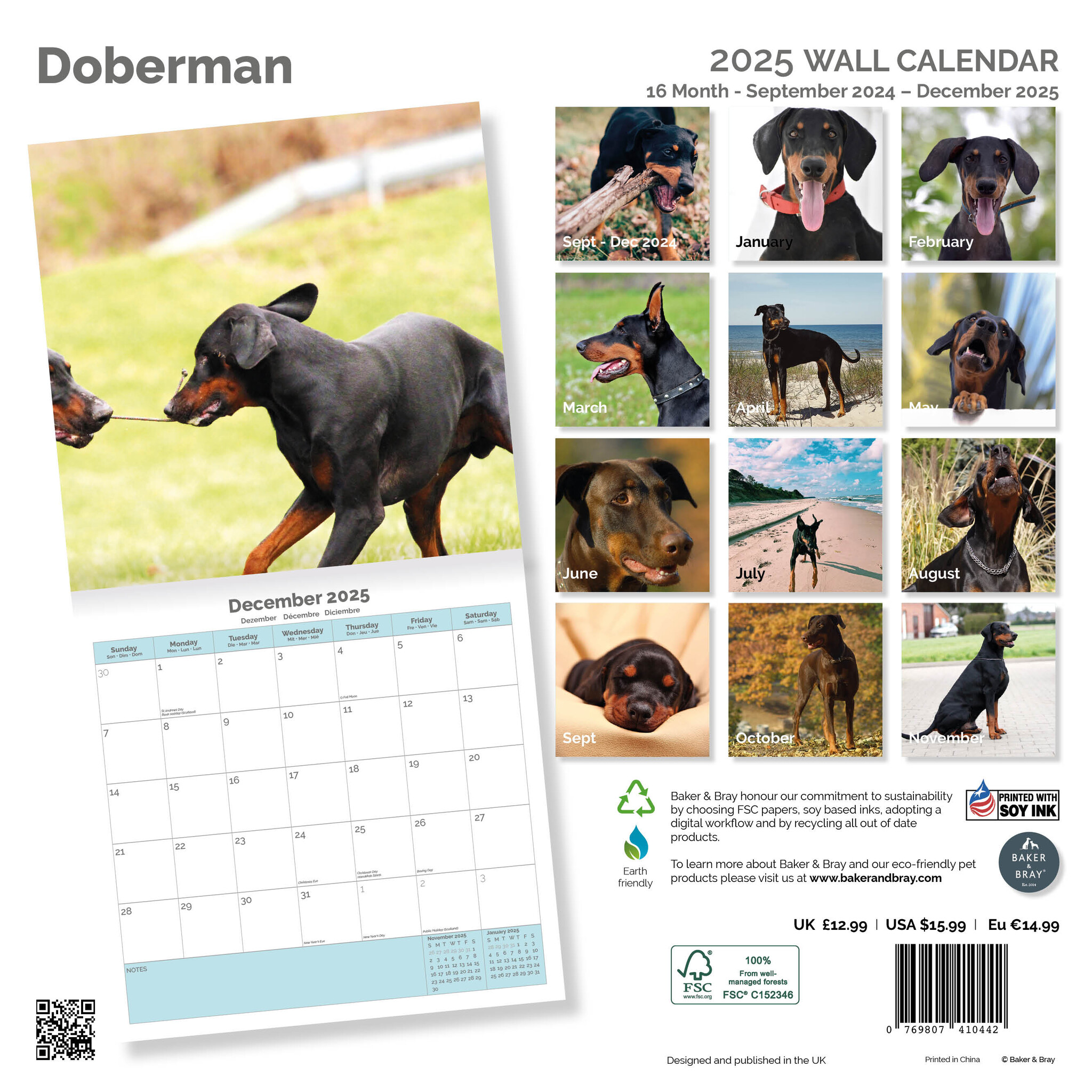 Buy Dobermann Calendar 2025 | Order online easily and quickly ...