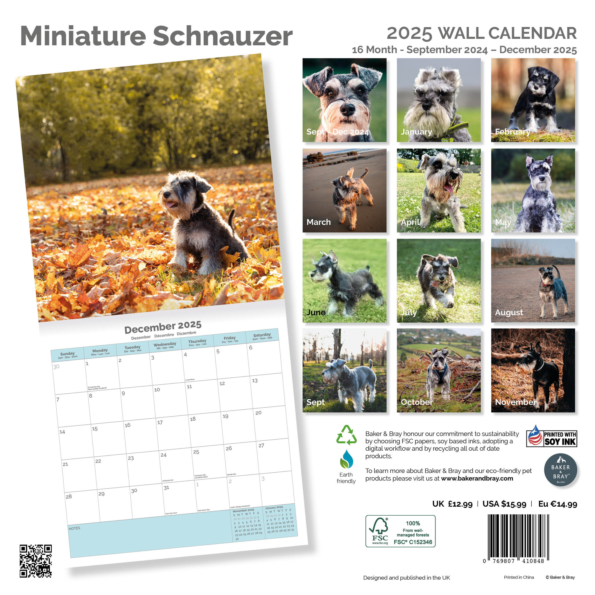 Buy Miniature Schnauzer Calendar 2025 | Order easily online ...