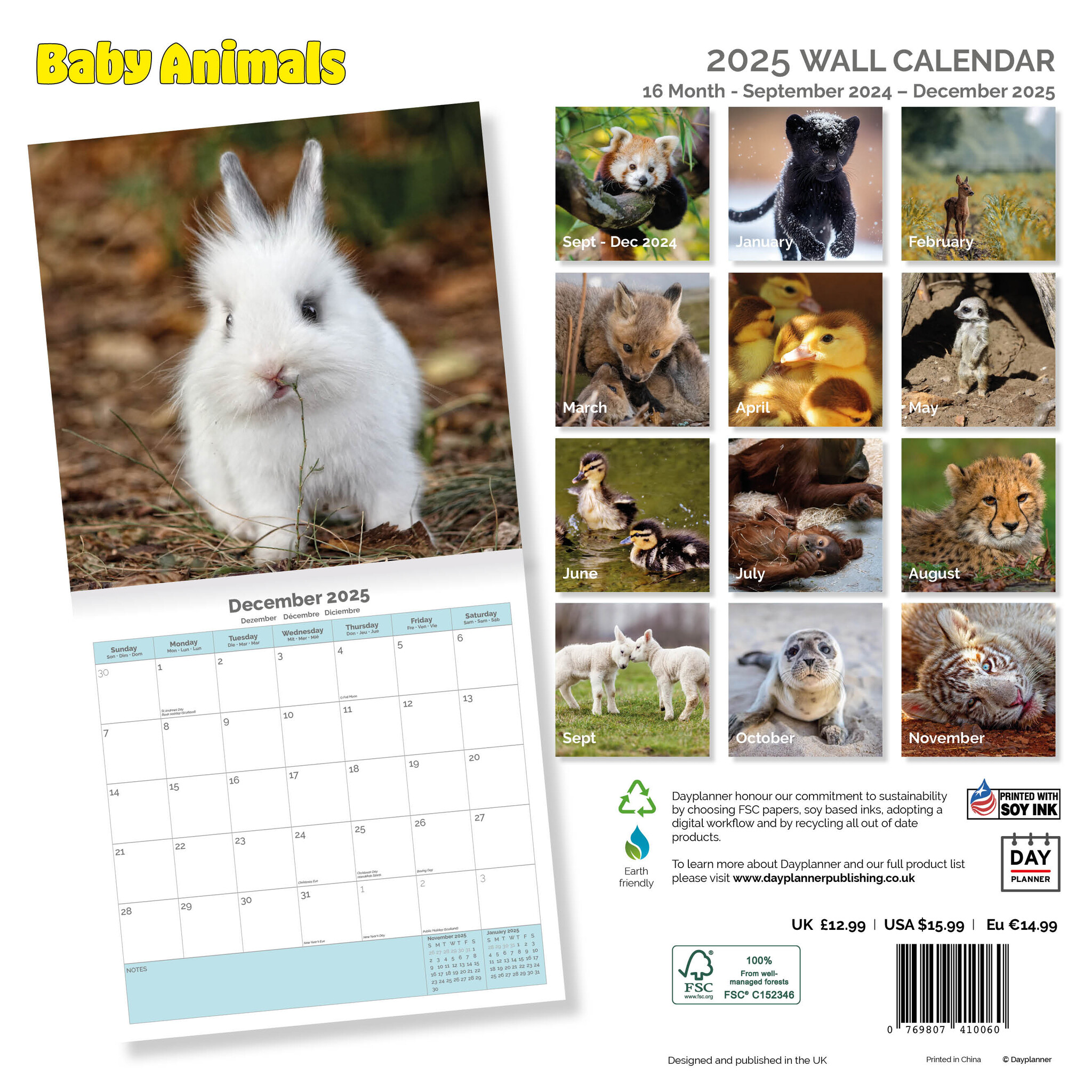 Buy Baby Animals Calendar 2025 | Order now easily and quickly ...