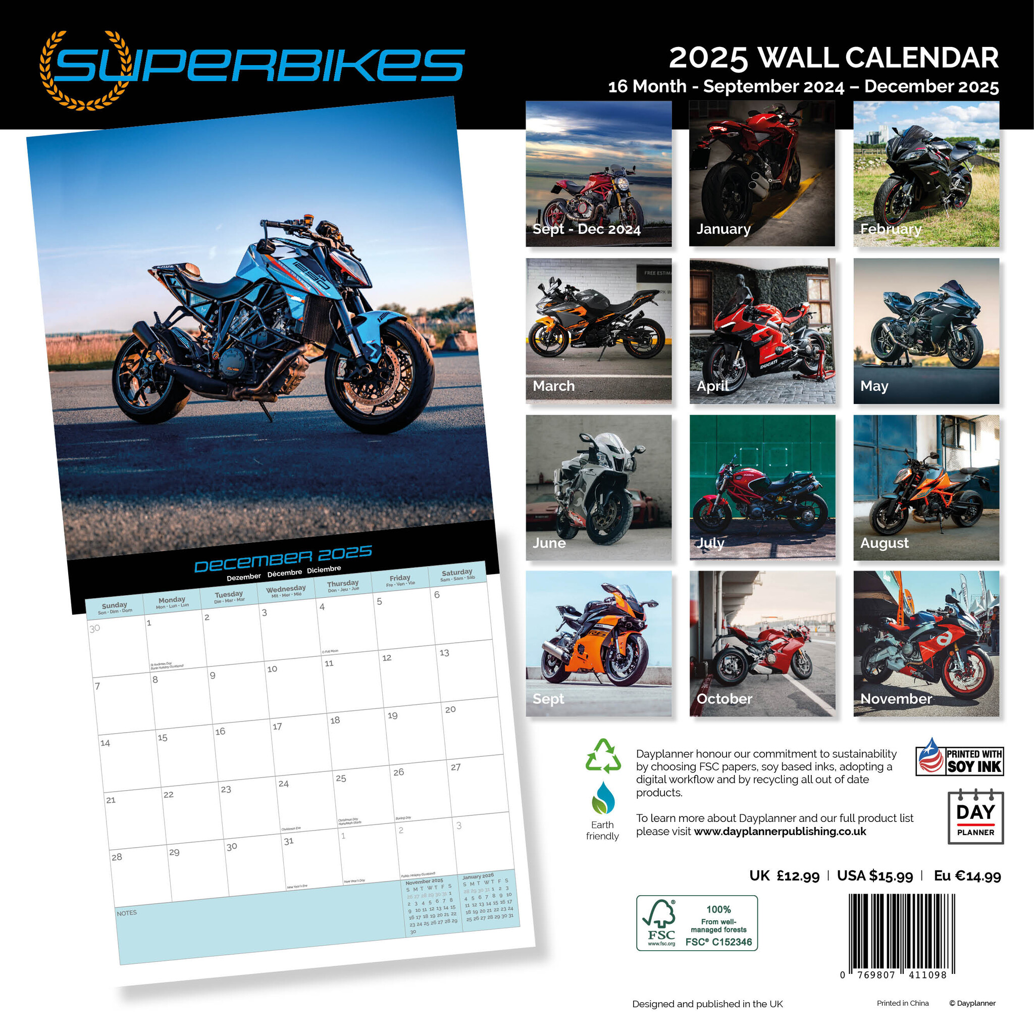 Superbikes Kalender 2025 Kopen? Bestel eenvoudig en snel online ...