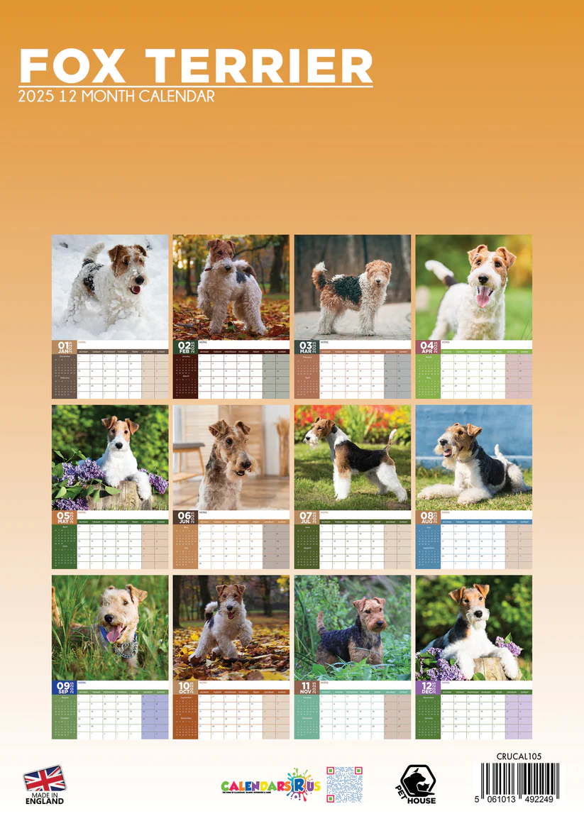 Buying Fox Terrier A3 Calendar 2025? Order online quickly and easily ...