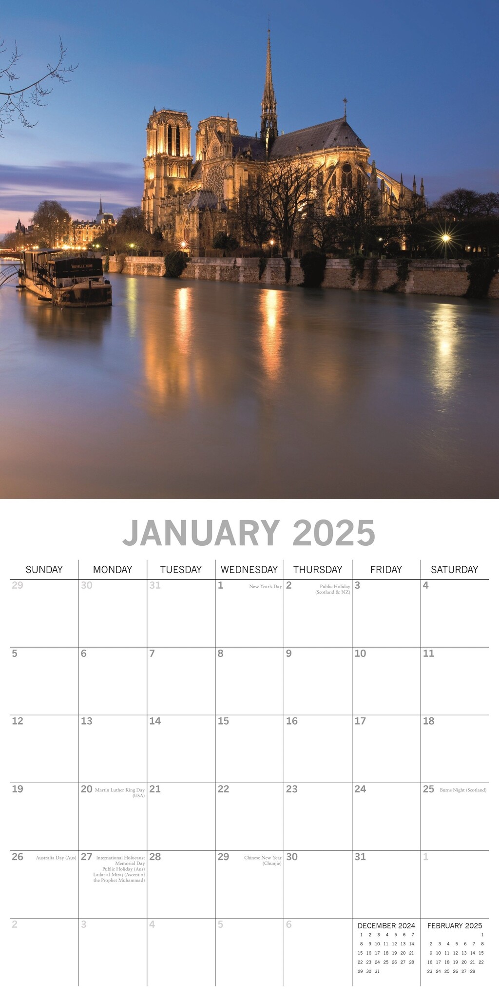 Achat Calendrier Paris 2025 | commander simplement en ligne ...