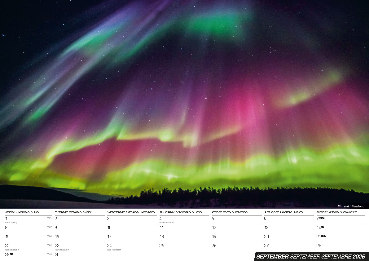 Calendario Auroras Boreales 2025 A3 ¿Comprar? Rápido y fácil en línea - Kalenderwinkel.nl
