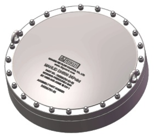 500 mm koepelvormige FBM Manlid-montage 24 punten SS316L - Guard Europe ...