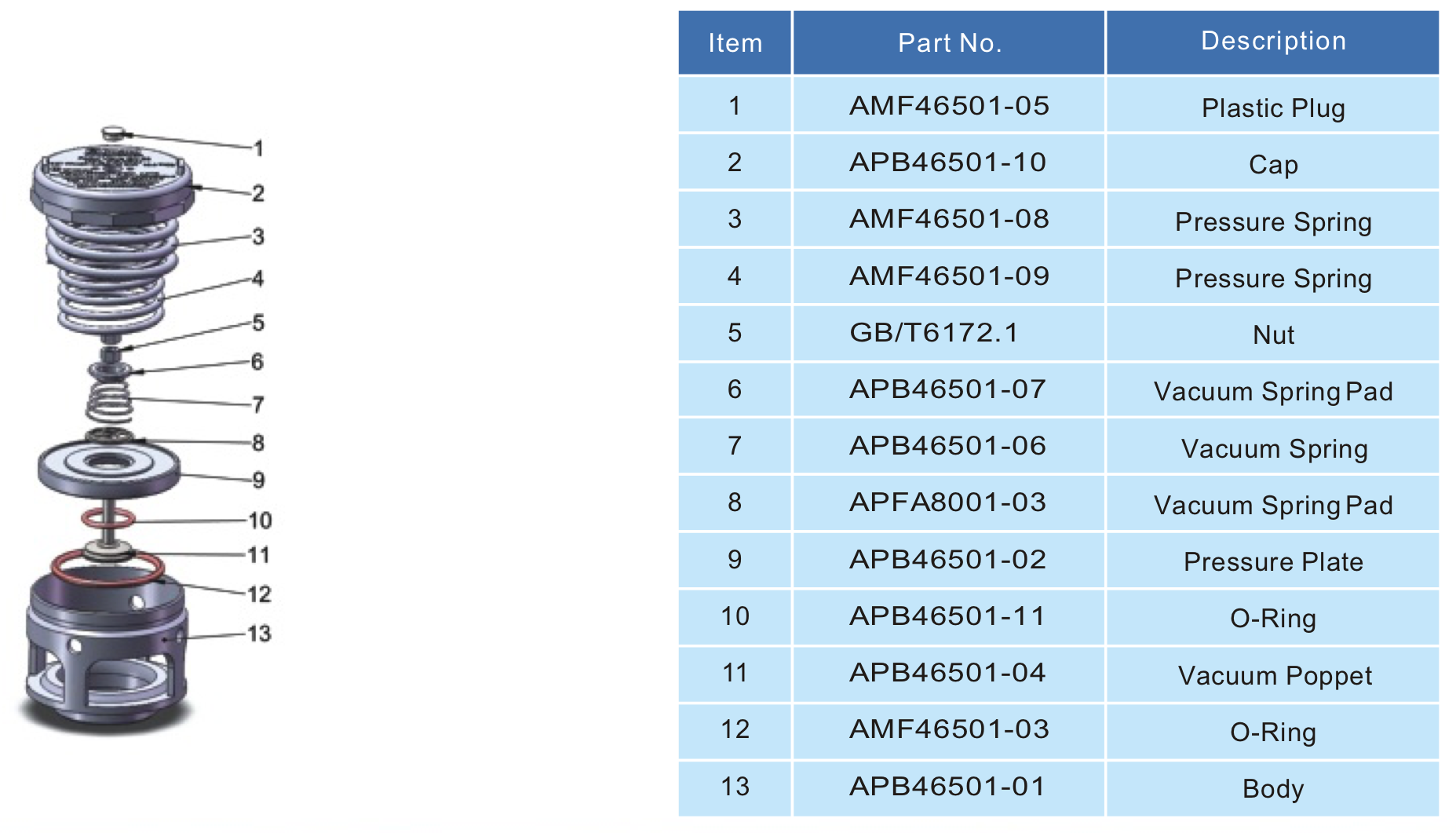 Vacuum Spring Pad voor 2,5" BSP veiligheidsventiel - Guard Europe B.V.