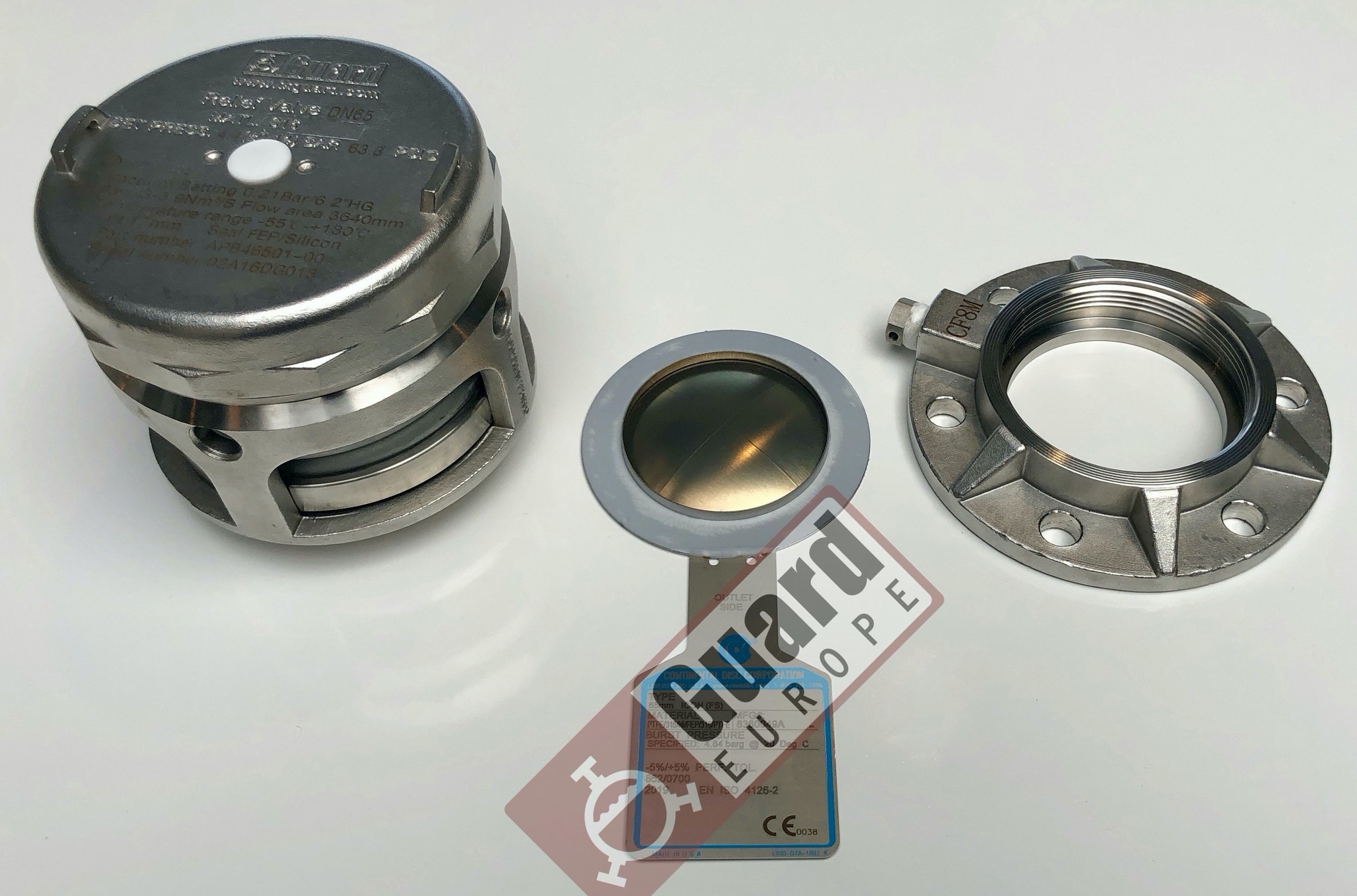 Breekplaat 65mm ICON (FS) RUPTURE DISC DN65 4.84 BAR @ 20 deg. - Guard ...