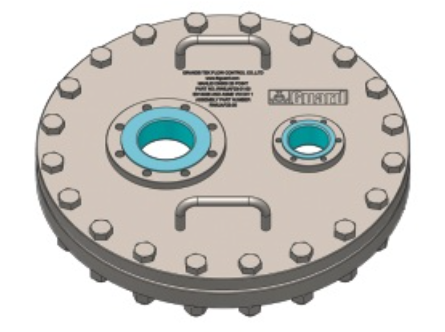 (DN500mm) Plastic Coated Flange Manlid Assembly - Guard Europe B.V.
