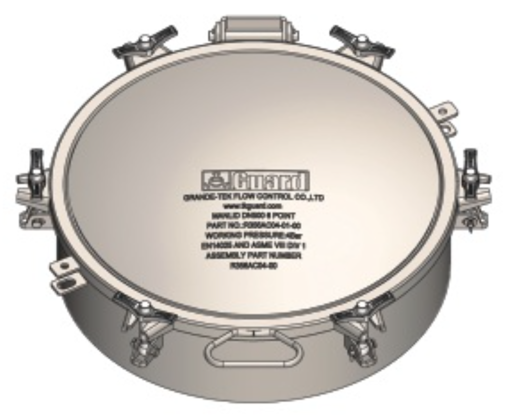 DN500 With stands 4Bar Pressure Manlid Assembly - Guard Europe B.V.