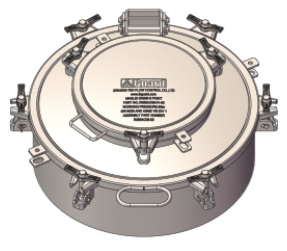 DN500 Met standaards 4BAr druk Manlidmontage - Met DN300-inspectie ...