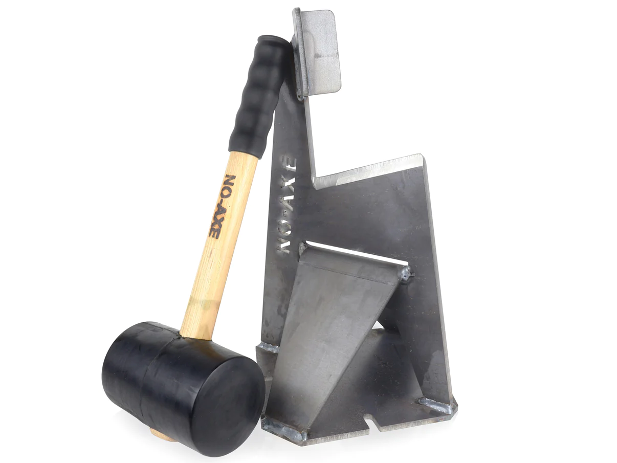 NO-AXE Houtklover blank staal met Hamer - proBBQshop