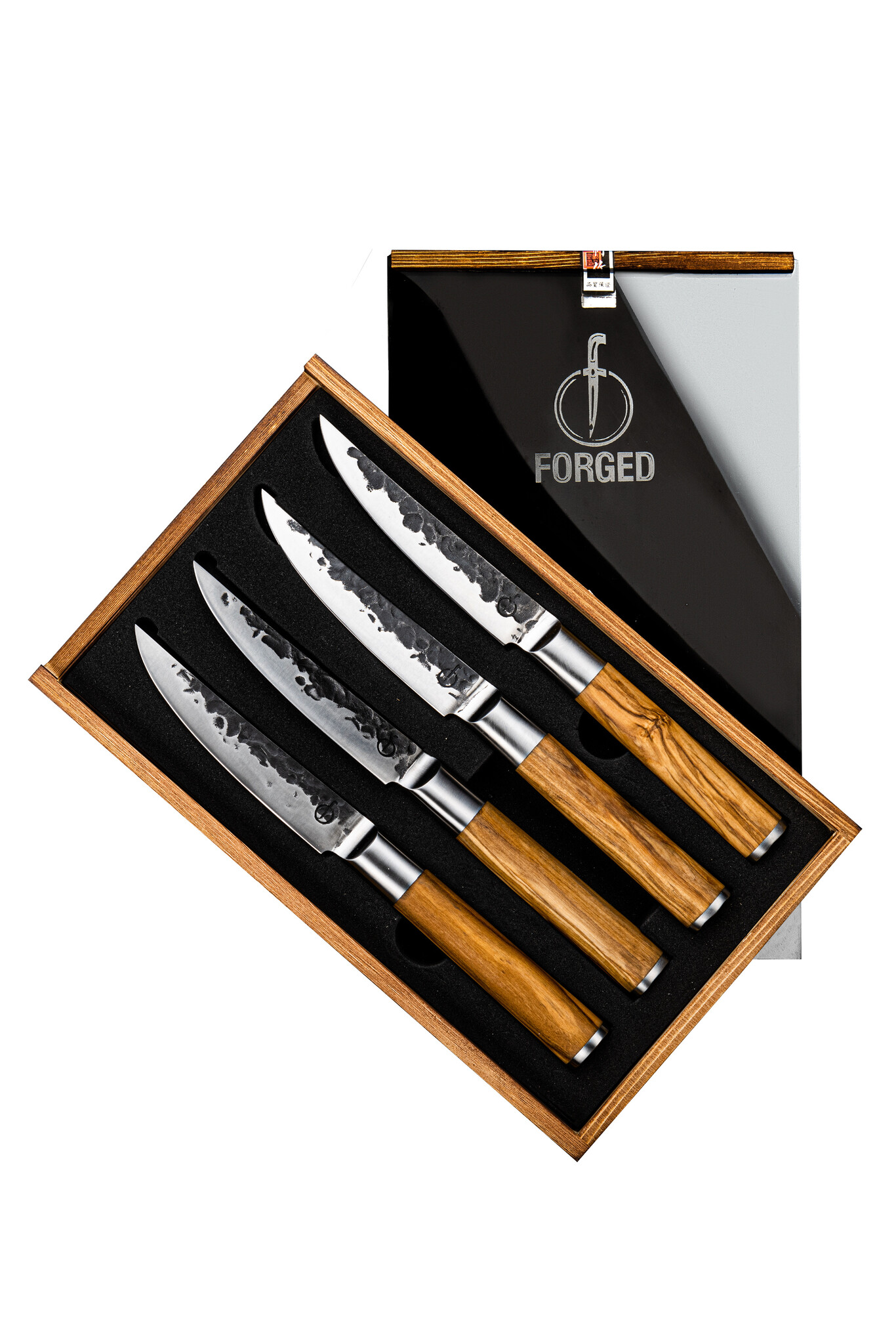 Forged Olive 4-delige Steak messenset - proBBQshop