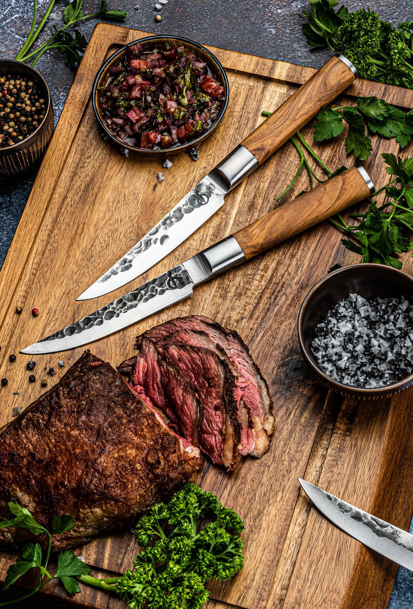 Forged Olive 4-delige Steak messenset - proBBQshop