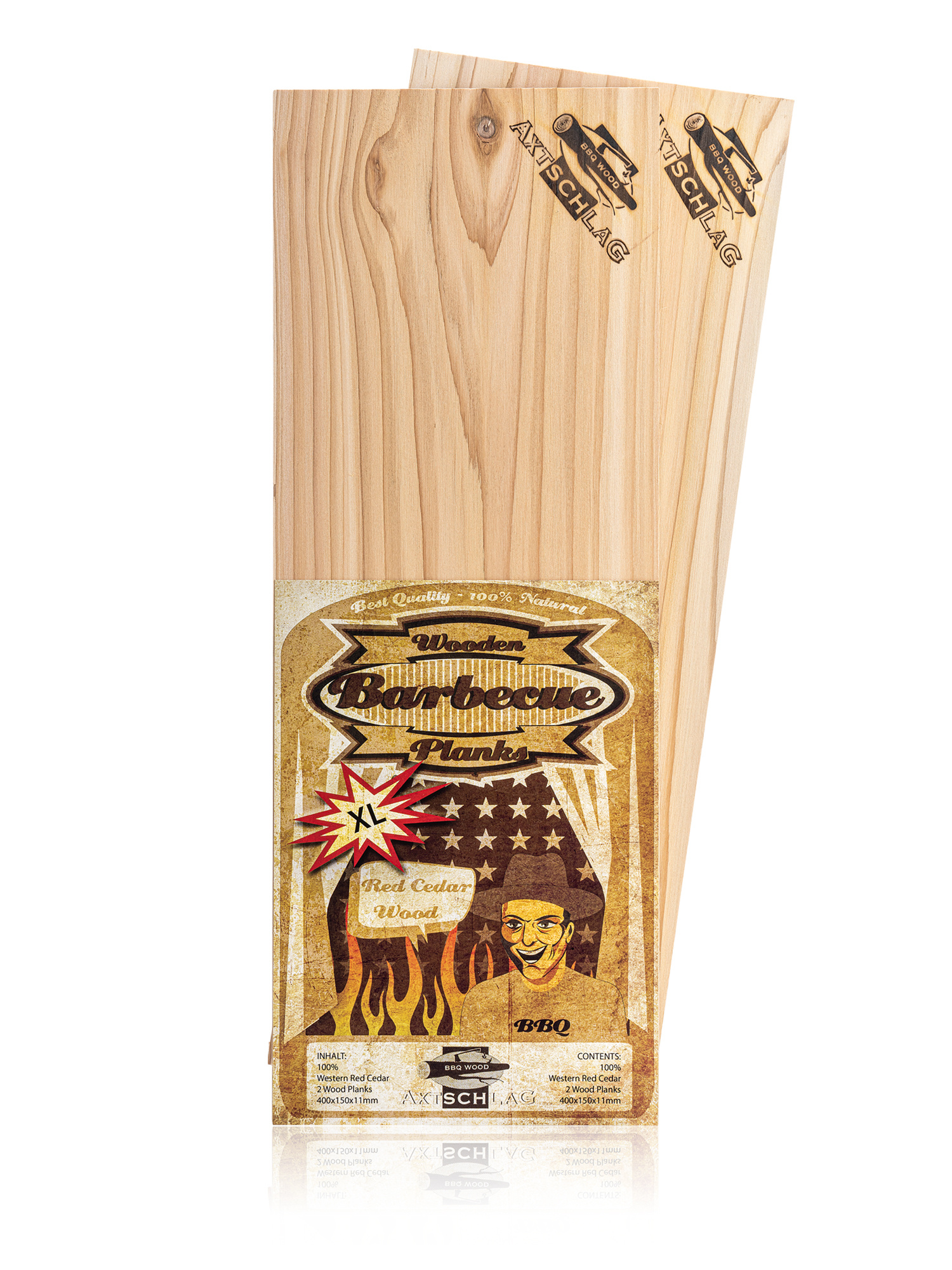 Axtschlag Rookplank Western red cedar 400 x 150 x 11 mm - proBBQshop