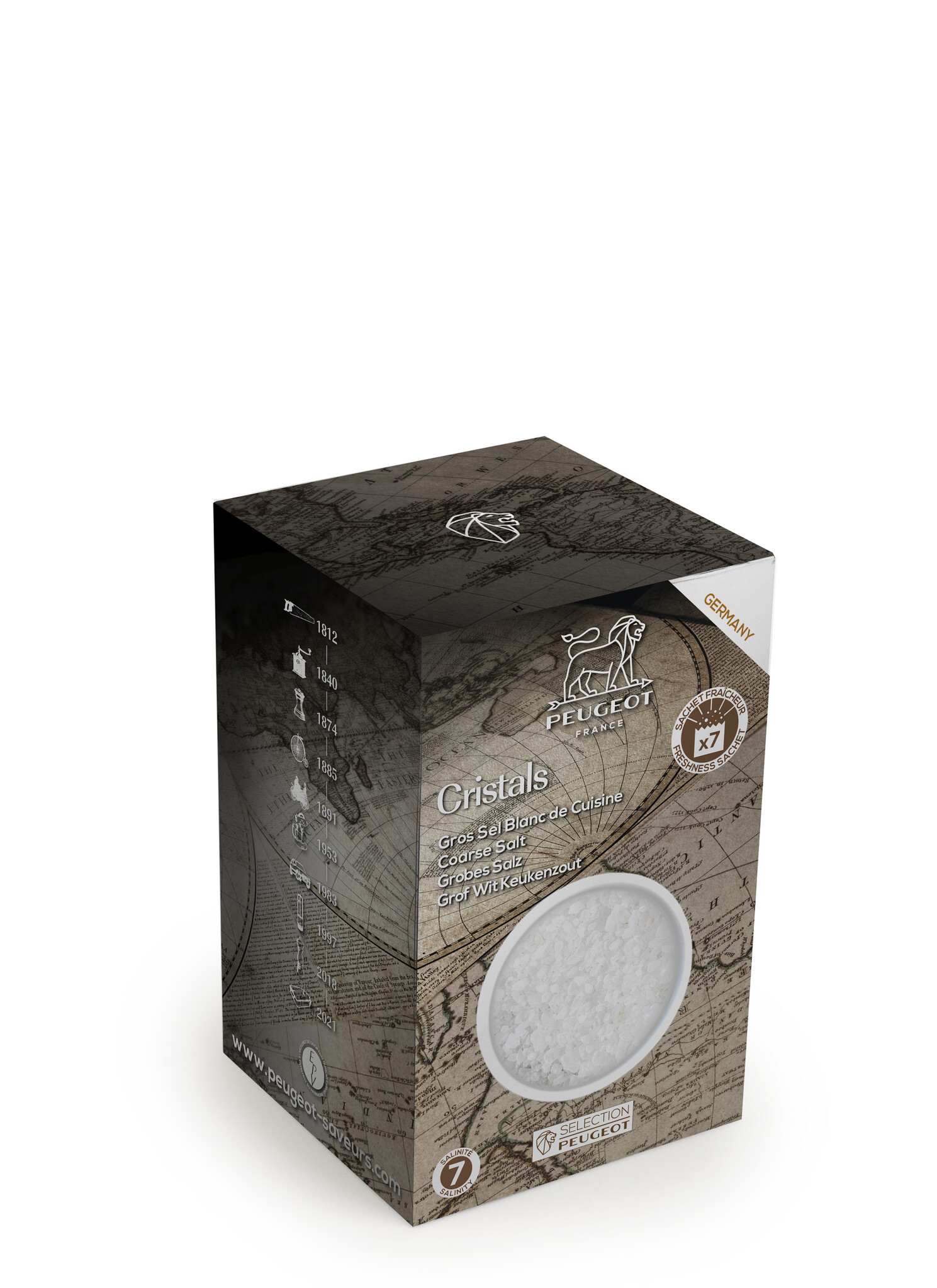 Peugeot Grof wit tafelzout 350 gr – Premium zout voor molens - proBBQshop