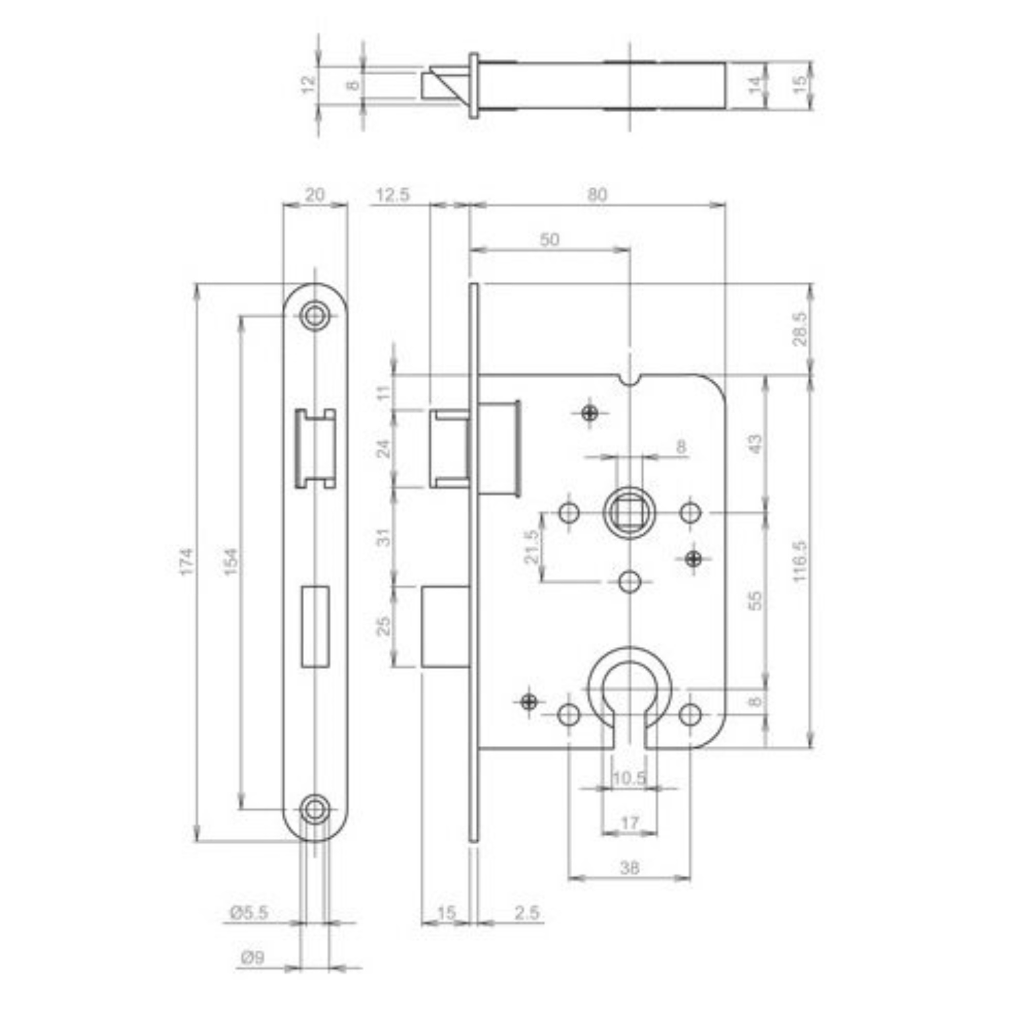 Benson Cilinderslot - Omlegbare dagschoot - Gelakte staalplaat - 50 mm ...