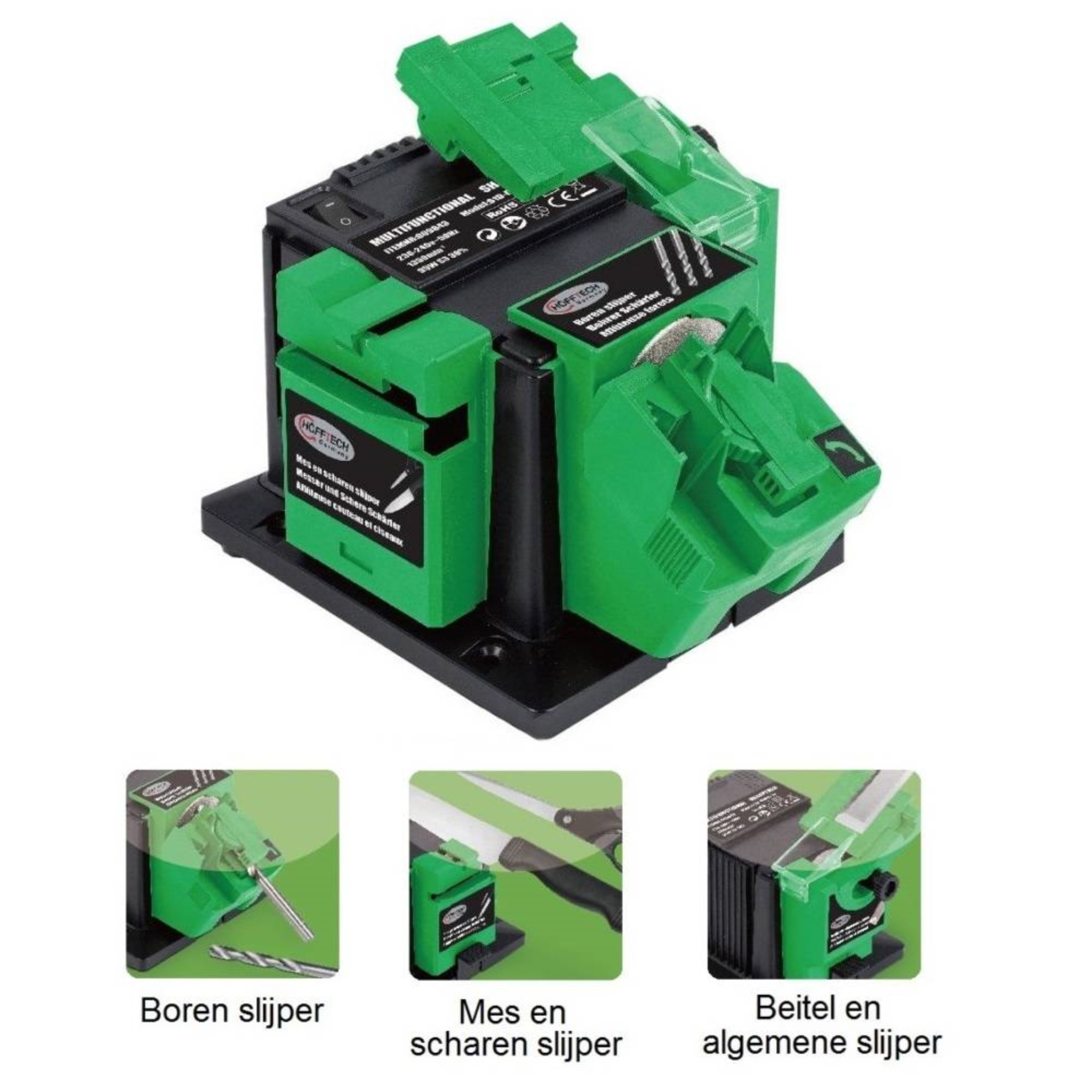 Hofftech Multifunctionele slijpmachine - Voor messen, scharen, boren en ...