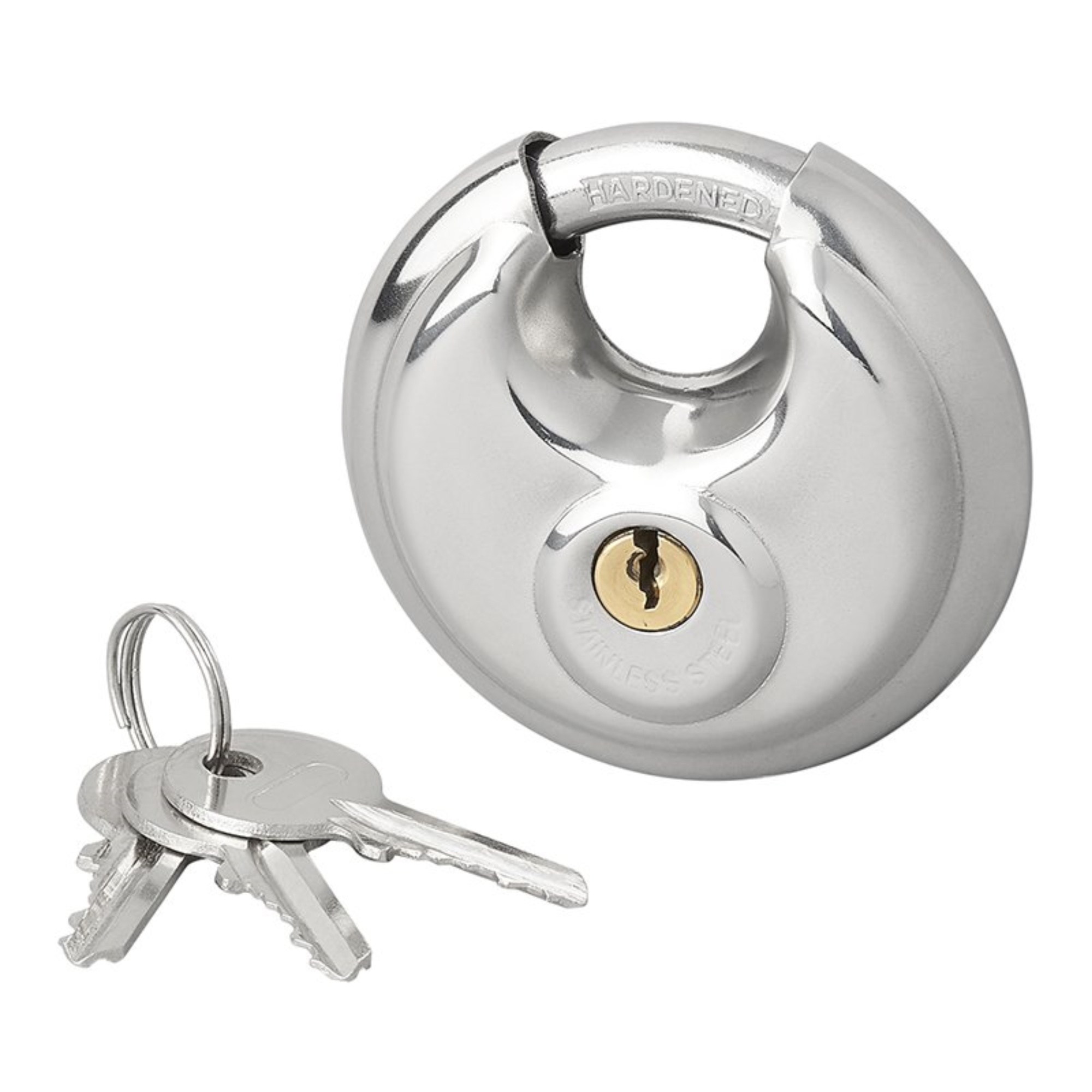 Rond discusslot – inclusief 3 sleutels zilver – ProPlus - 2Cheap