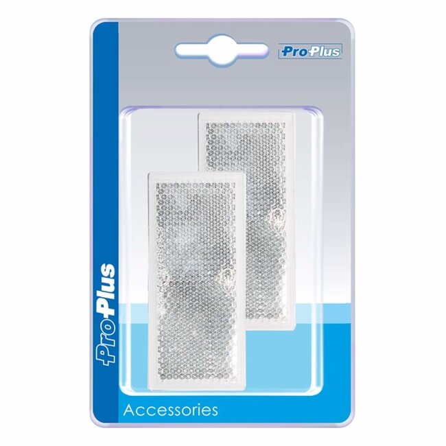 ProPlus Zelfklevend Reflector - 82 x 36 mm - Wit - 2 stuks in blister ...