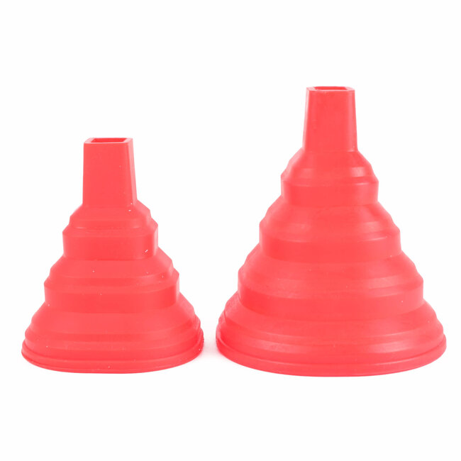 Benson Trechter Set - 55 & 75 mm. - Silicone - Rood - 2 Delig - 2Cheap