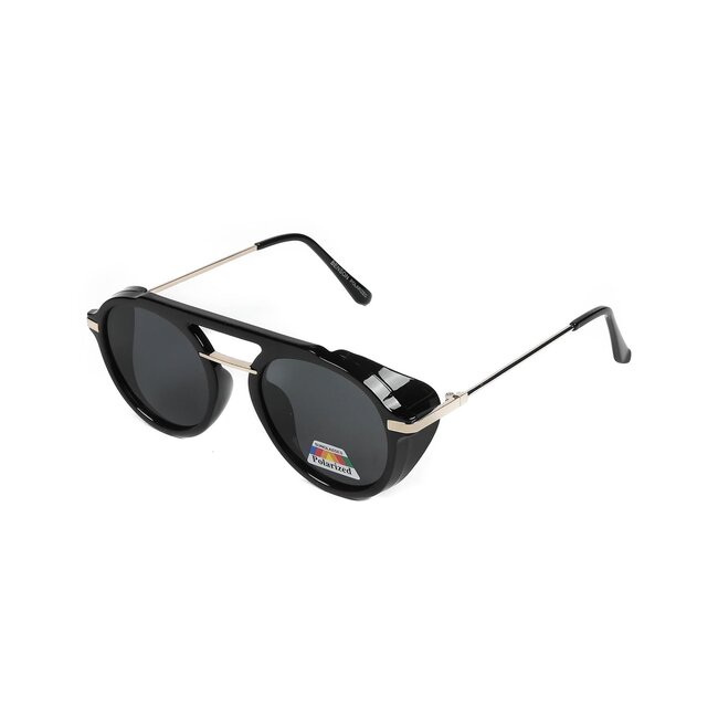 Benson Zwarte Sundown Zonnebril - Gepolariseerd - Gouden Pootjes - 2Cheap