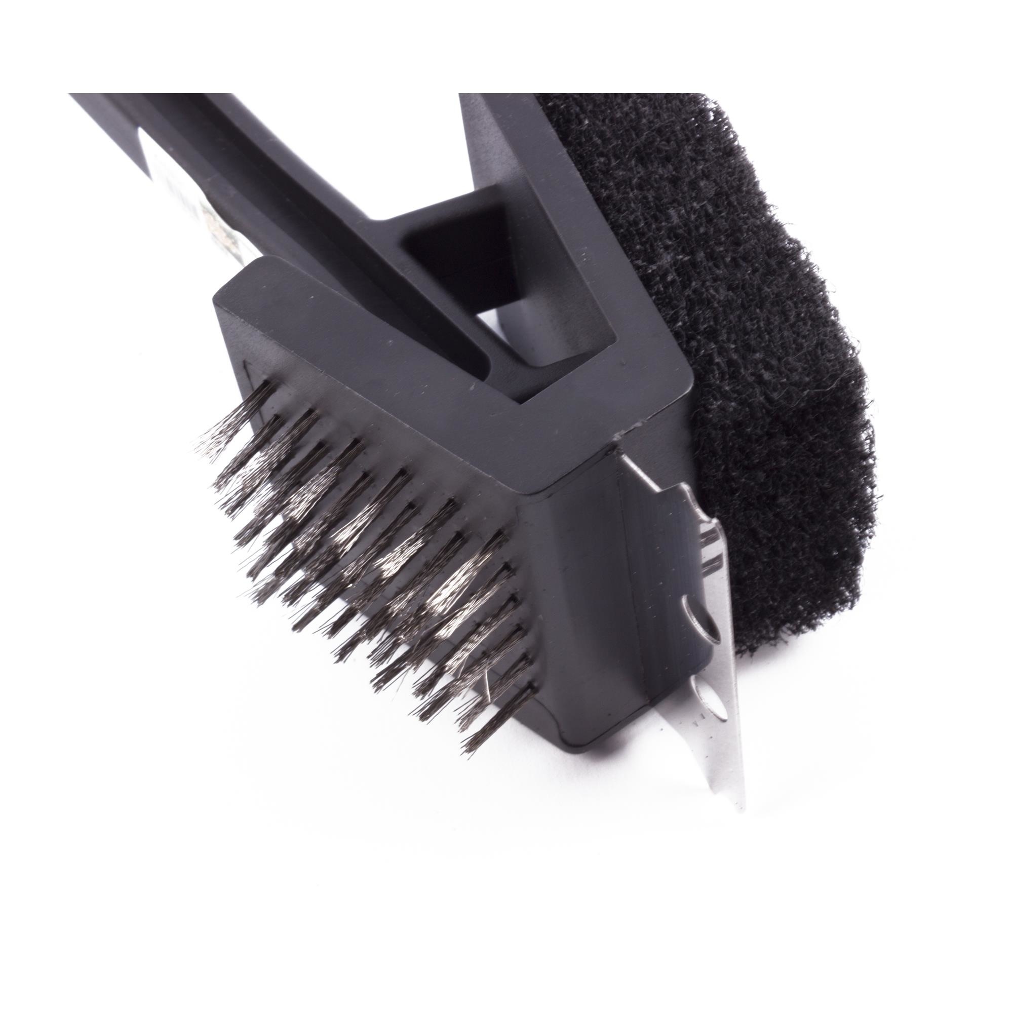 Benson 3-in-1 BBQ en Grill Borstel - Messing, RVS en Spons - Met Steel ...