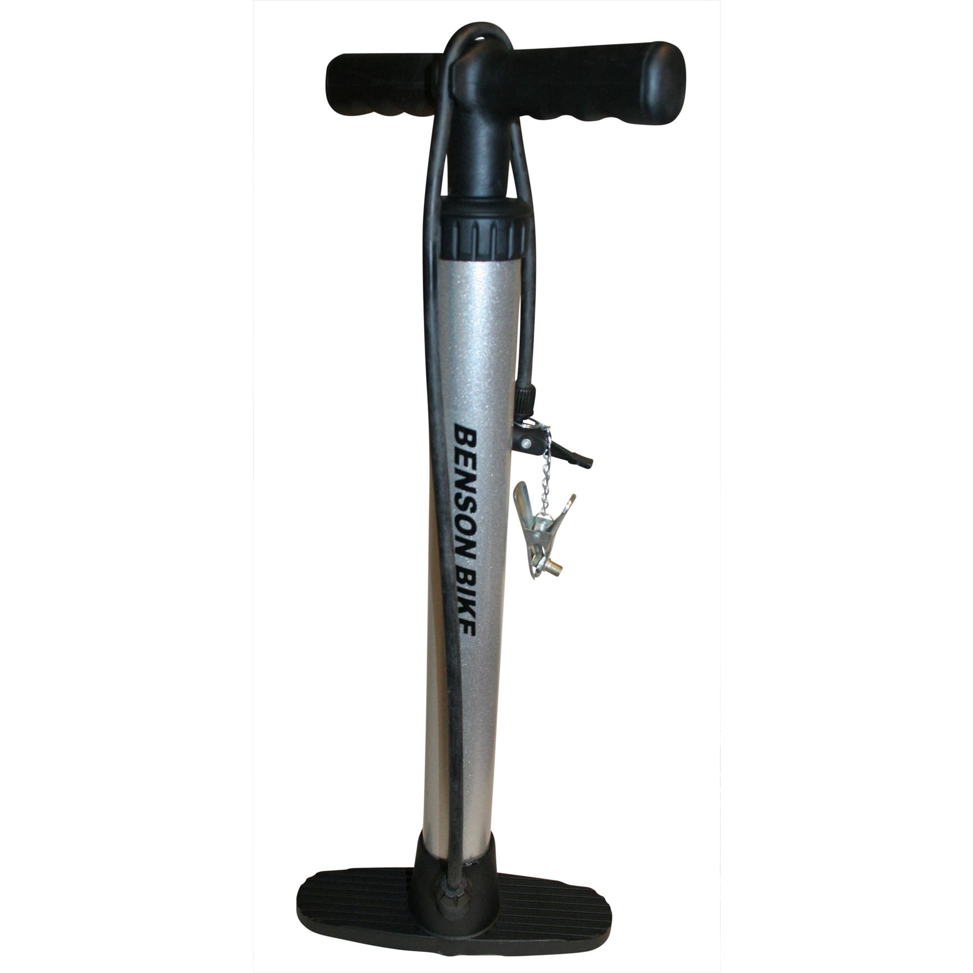 Benson Fietspomp Classic - Vloerpomp - 850 gram - Zilver/Zwart - 2Cheap