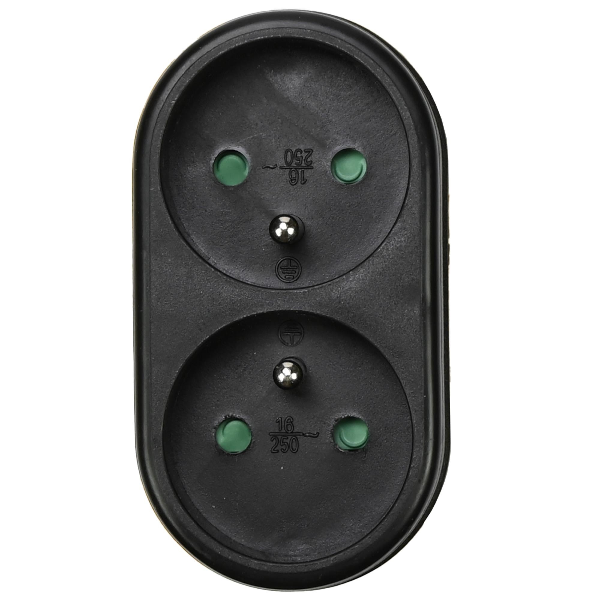 Benson Stekker a-pin duo verloop zwart - 2Cheap