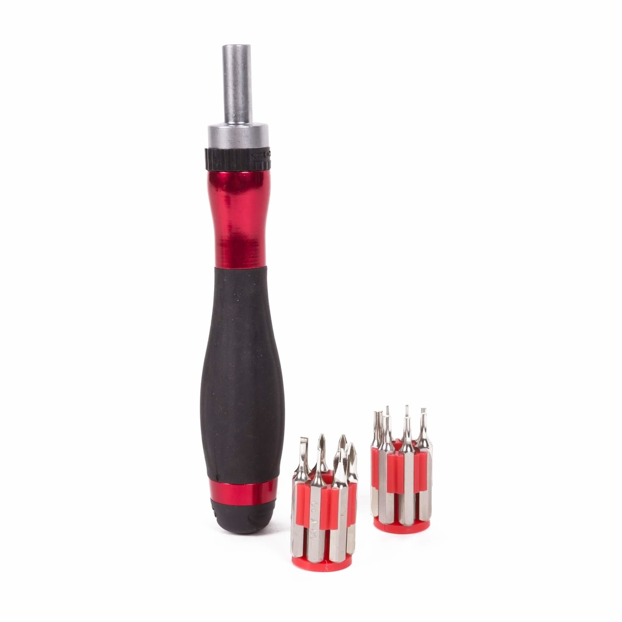 Benson Precisie Schroevendraaier - Ratel - 14 Bits - Rood - 2Cheap