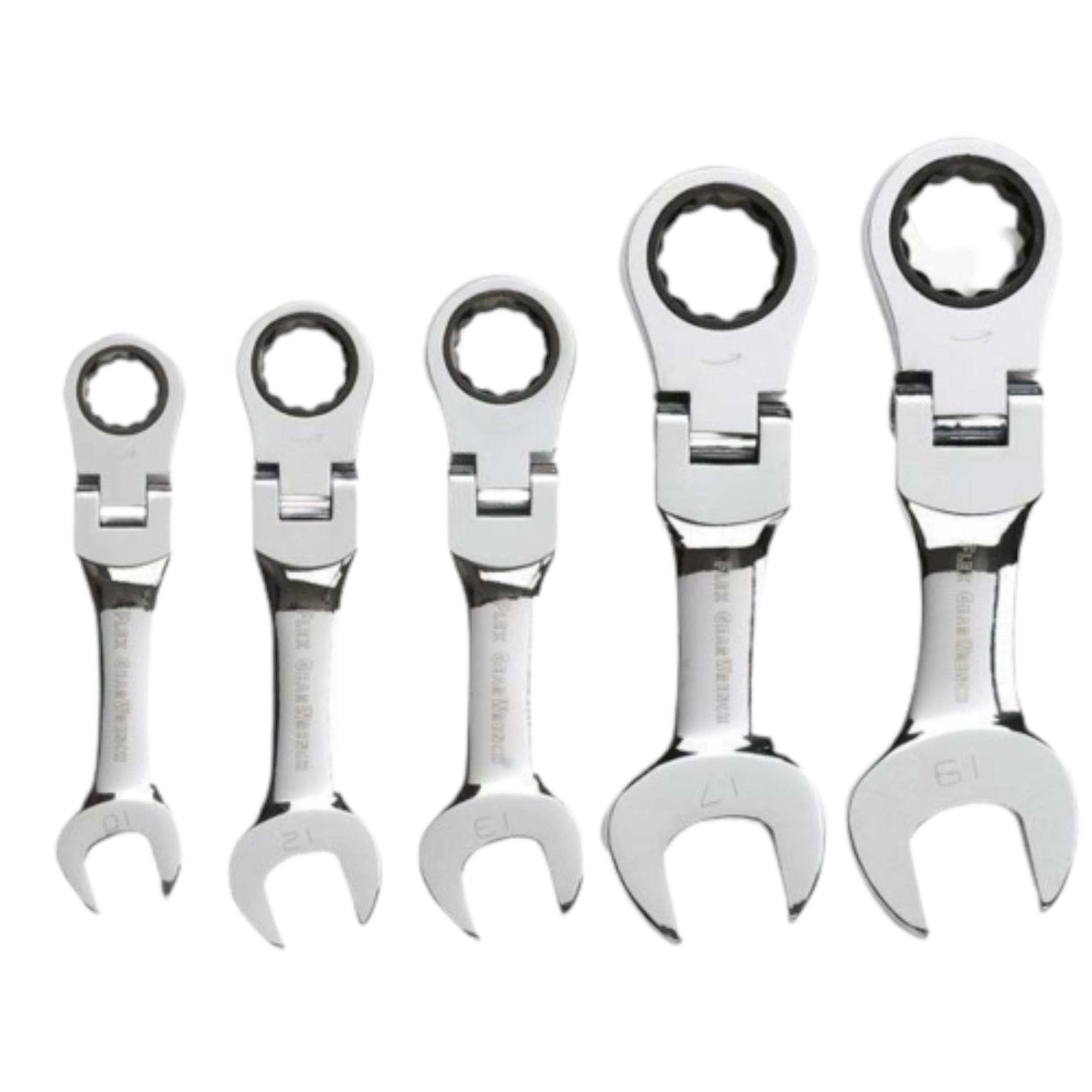 Dragon-Tools Steek- Ring Ratel Knik - Kort - 10 t/m 19mm - 5 Delig ...