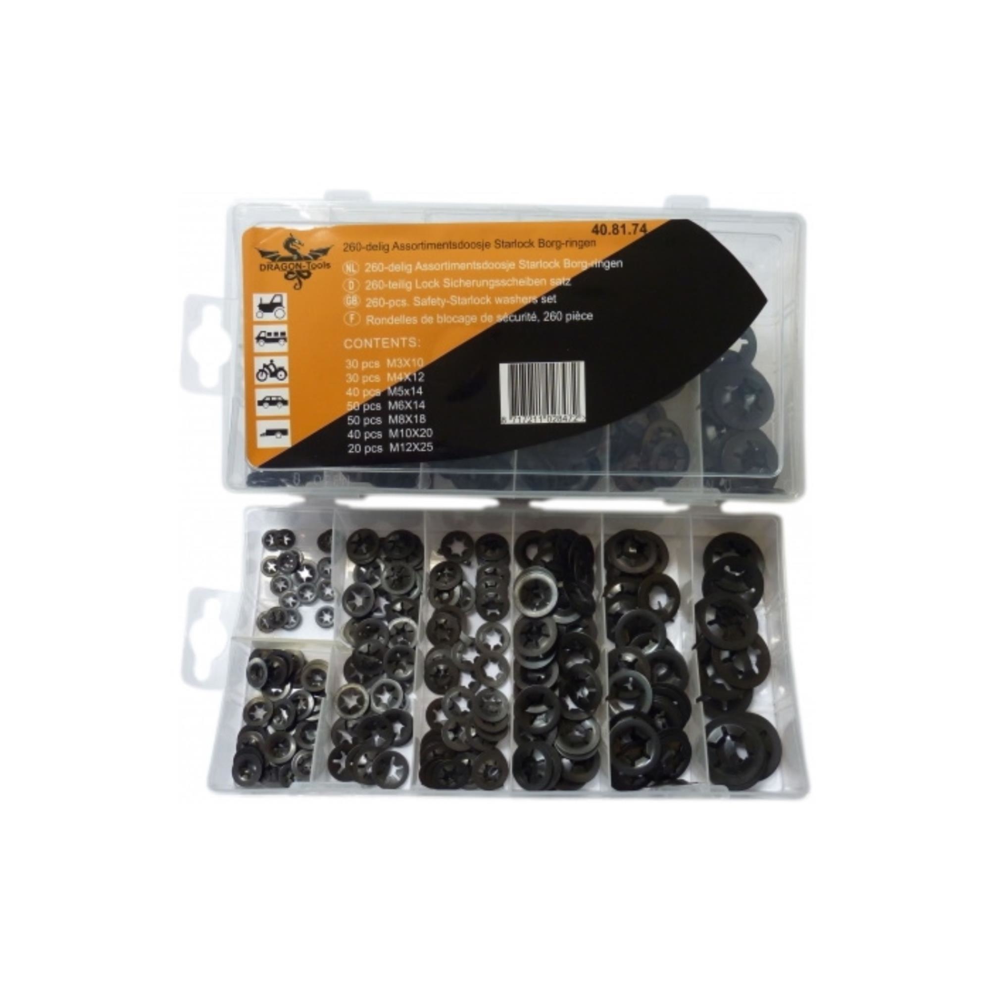 Dragon-Tools Starlock Borg Ringen Assortiment - 260 Delig kopen? - 2Cheap