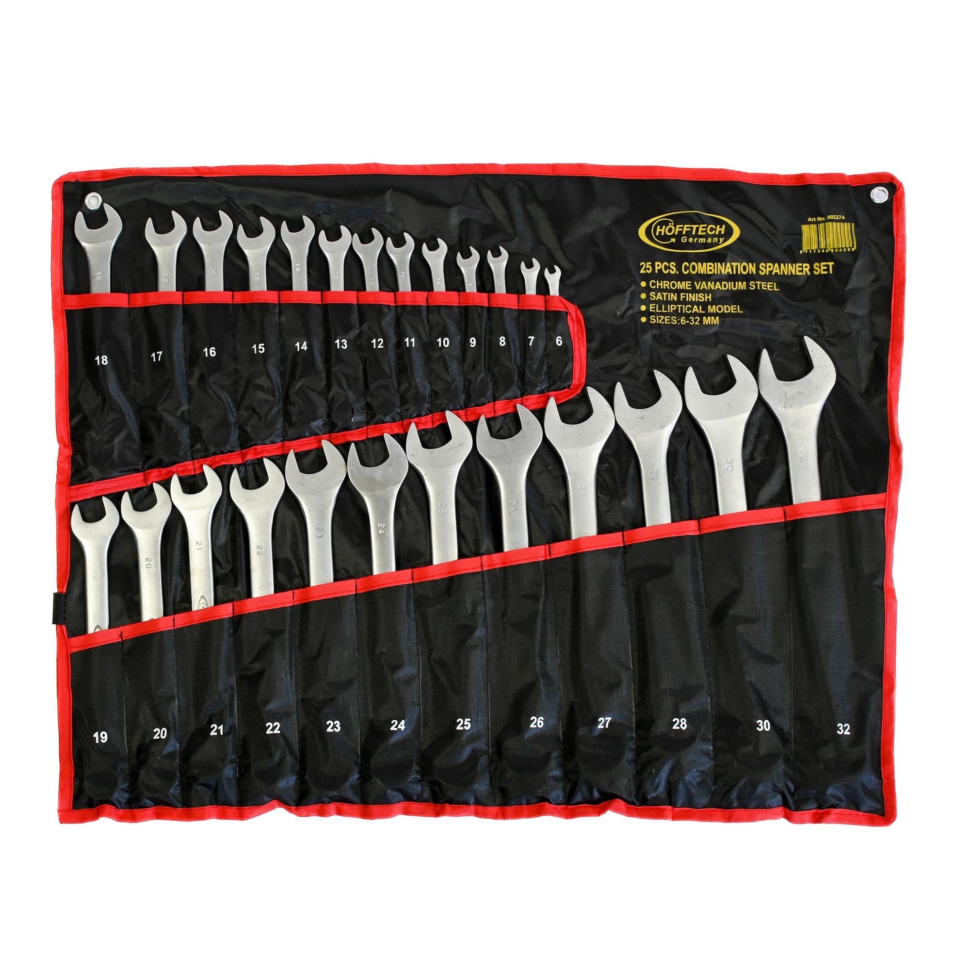 Hofftech Steeksleutel - Ringsleutel - 6 t/m 32 mm - 25 delig - Etui ...