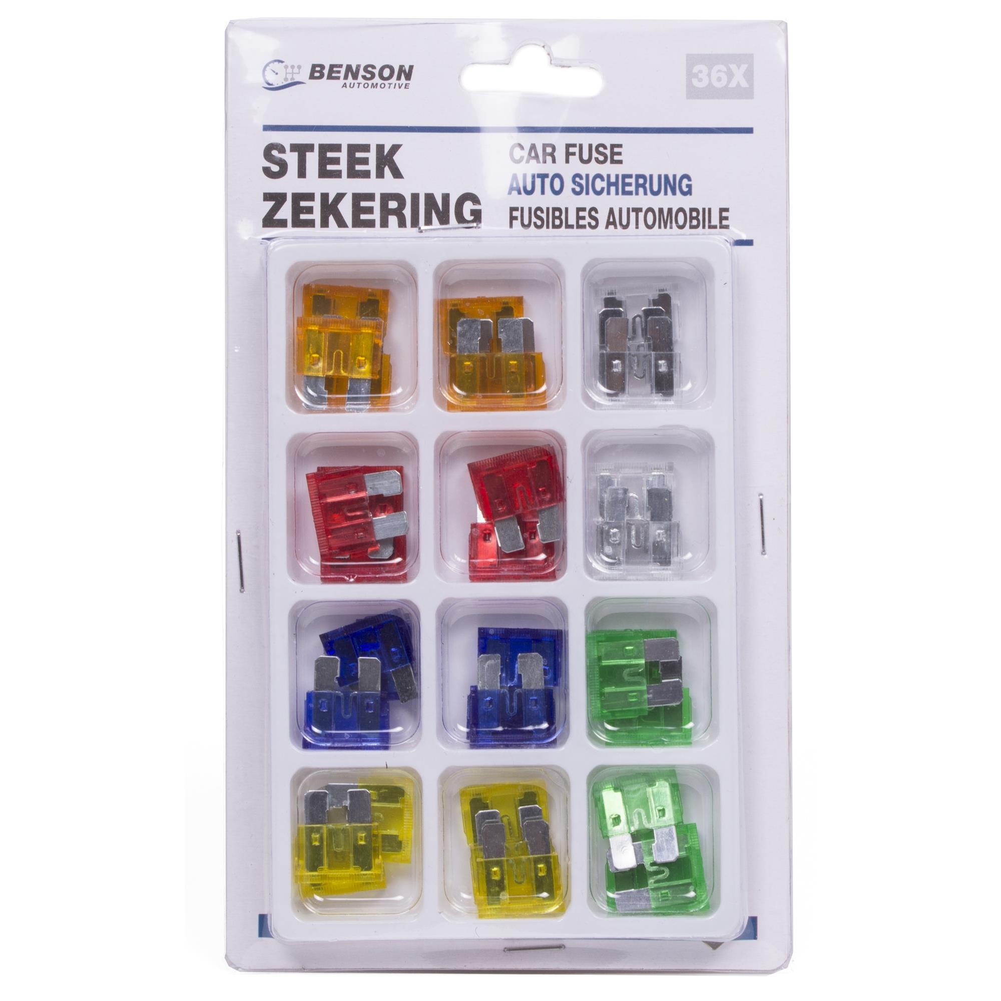 Benson Zekering Auto Steekzekeringen - 36 stuks kopen? Bestel online ...