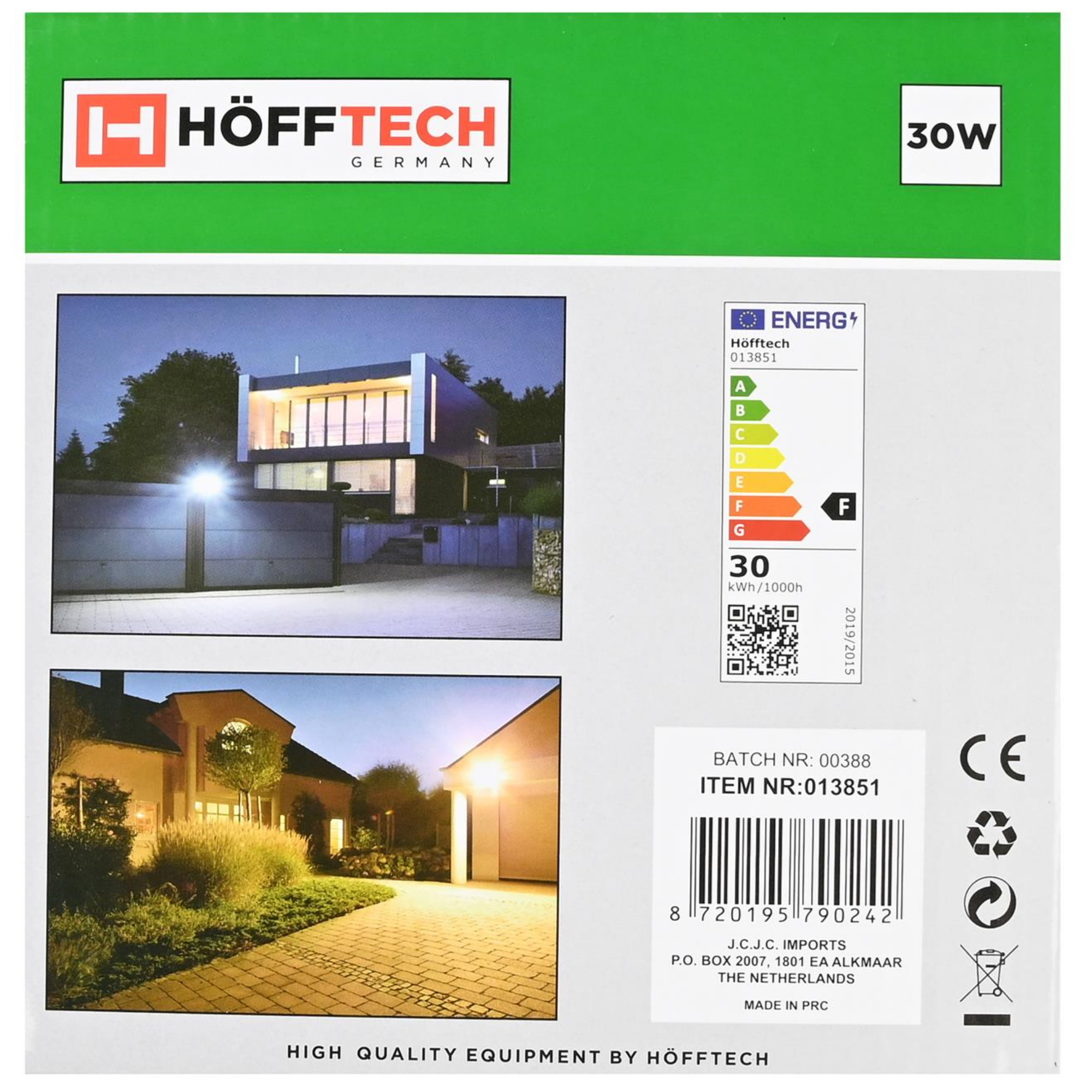 Hofftech Hofftech Led Straler Ultra-Flat 30 W IP44 + Sensor: Veilige en Energiezuinige ...