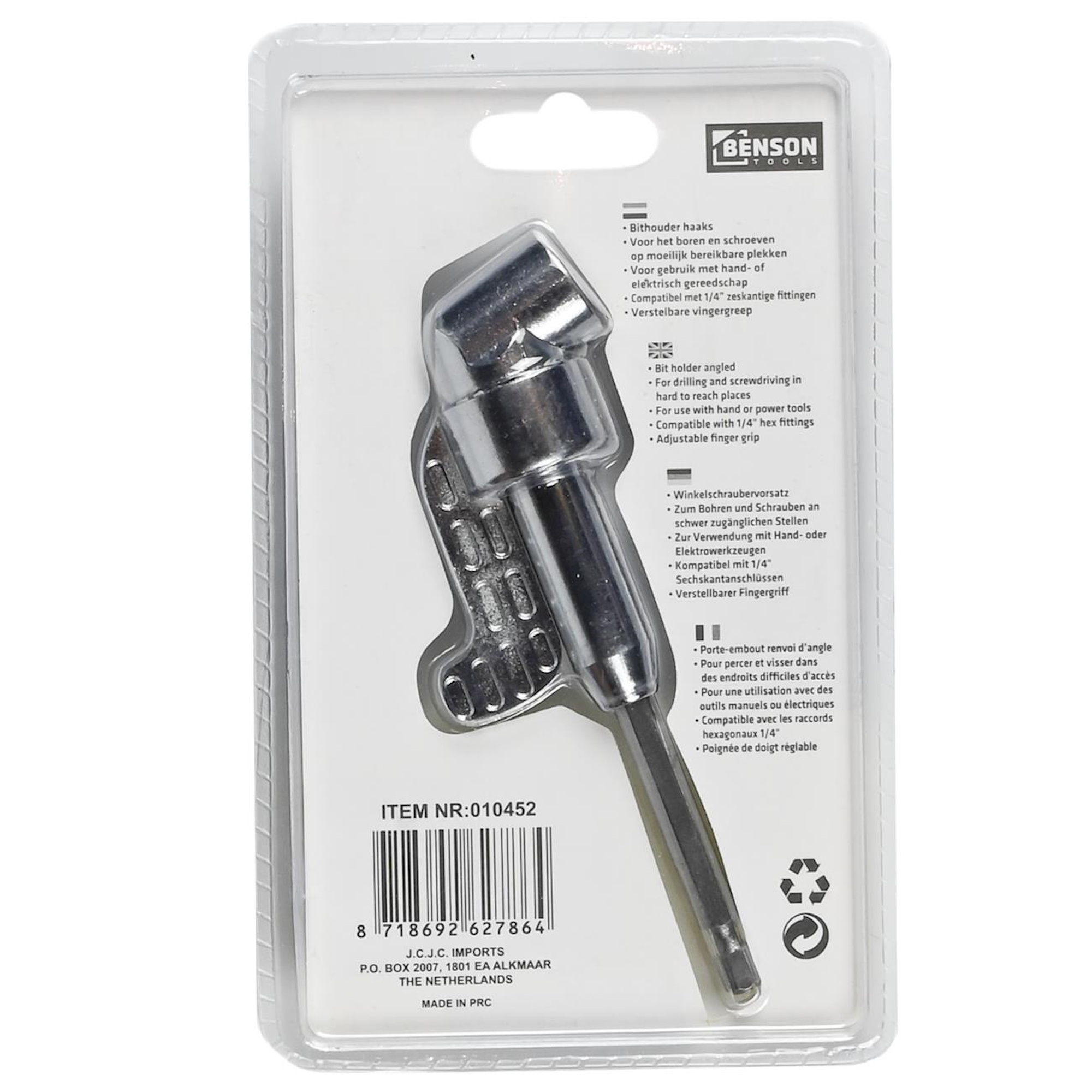 Benson Haakse bithouder schroevendraaier - 105 graden hoek ...