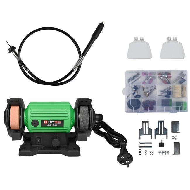 Hofftech Multifunctionele slijpmachine - dubbel schijf - 120W - 103 ...