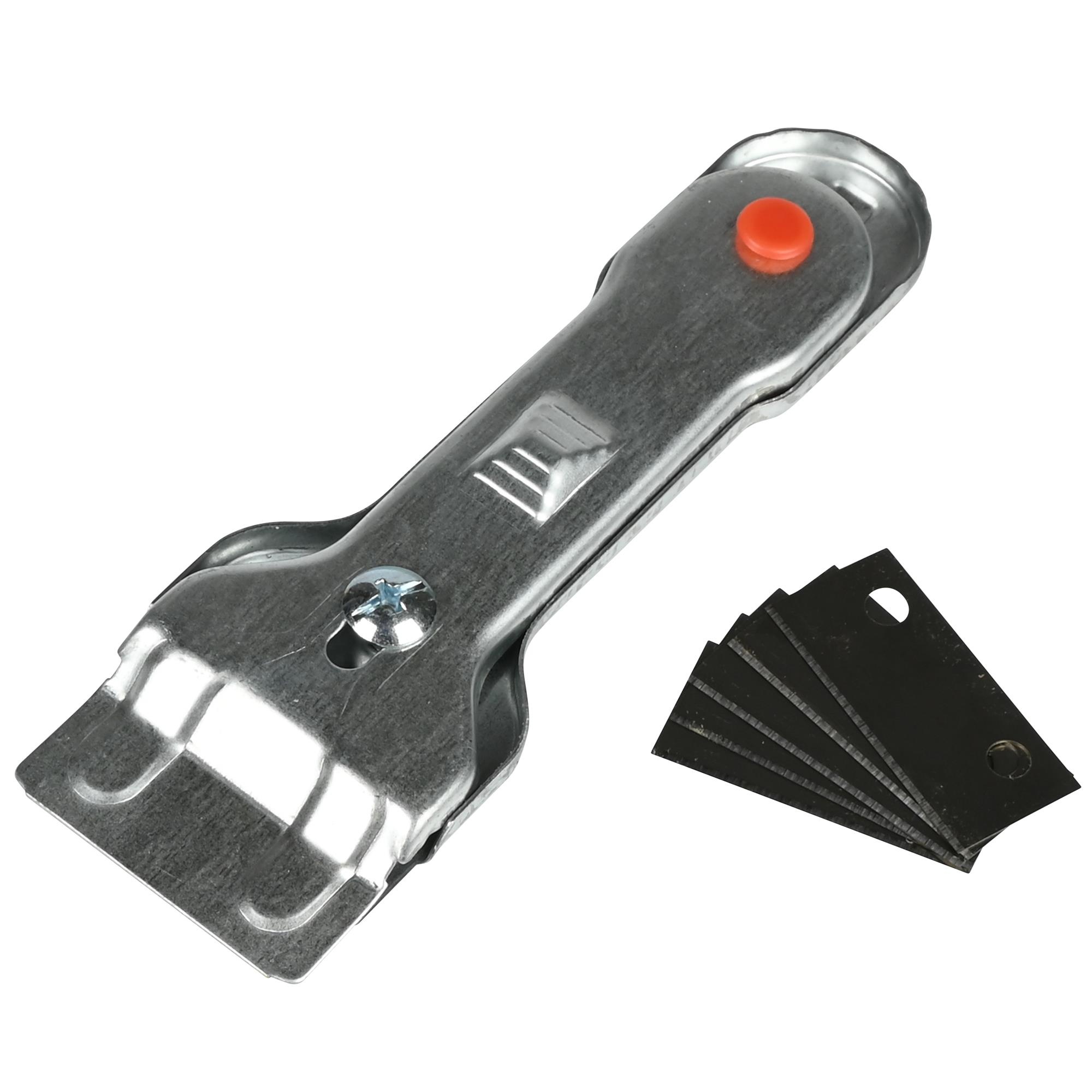 Kookplaat Schraper / Glasschraper Metaal - Inclusief 5 reserve mesjes ...