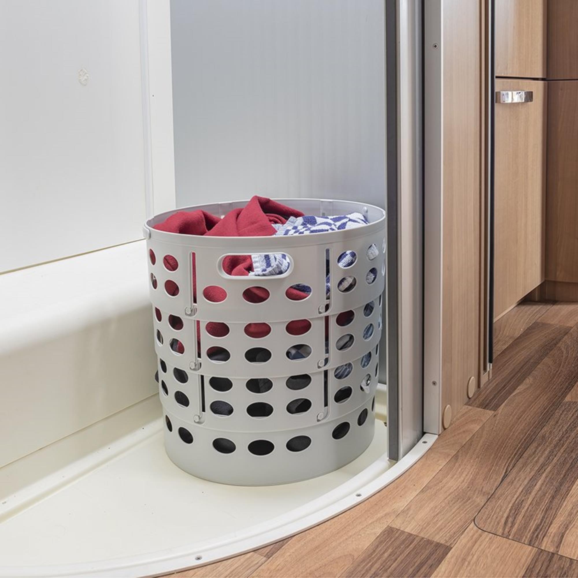 ProPlus Opvouwbare wasmand - ruimtebesparend - lichtgrijs - Ø 35 cm - H ...