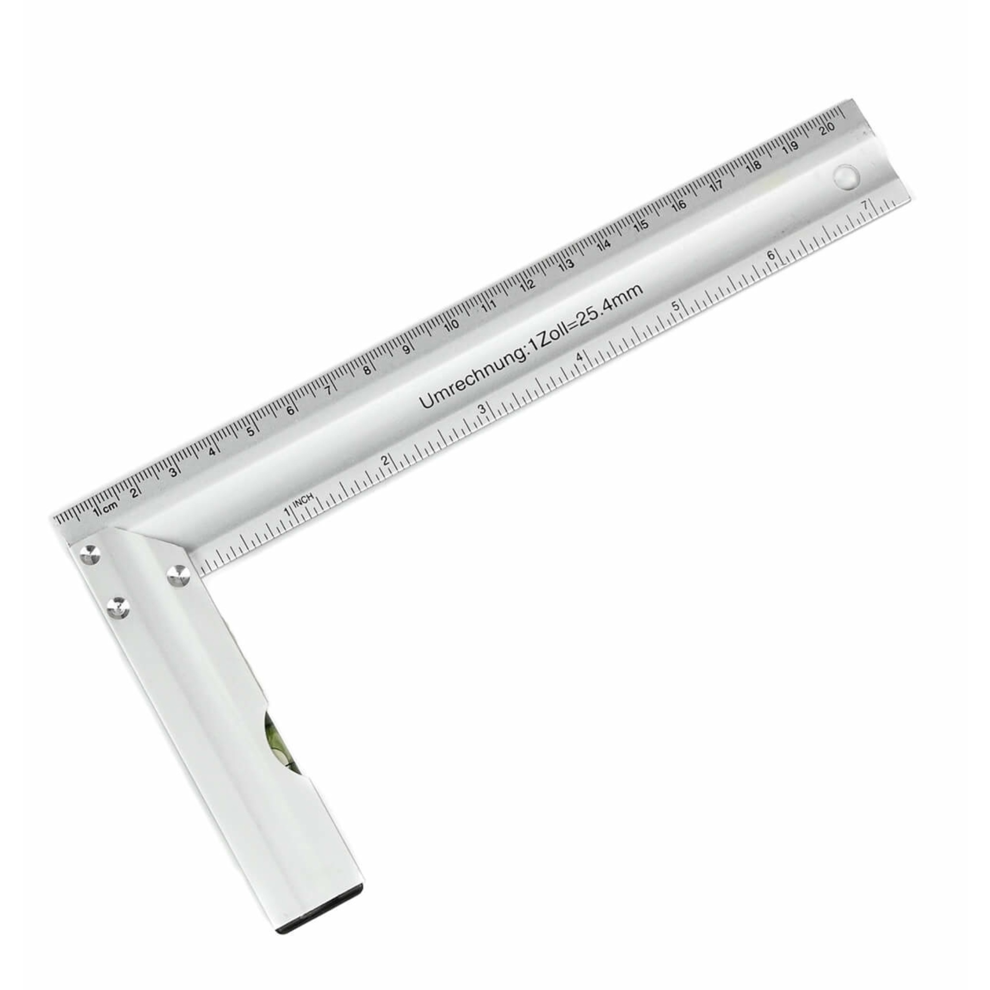 Winkelhaak met waterpas – 200 x 100 mm aluminium – Benson - 2Cheap