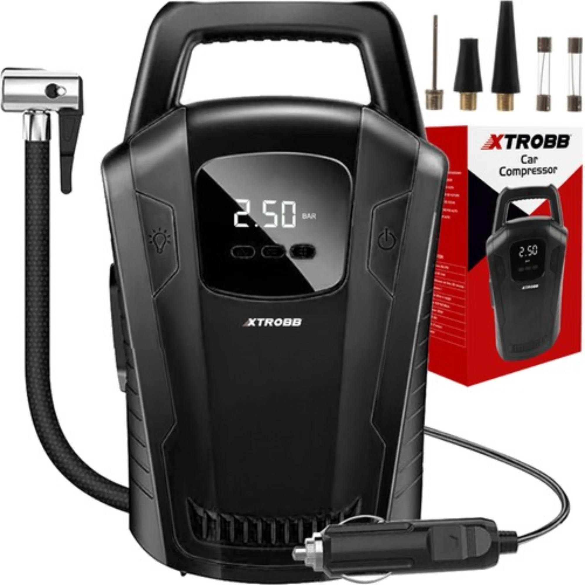 Xtrobb Autocompressor 12V - Efficiënt en Compact voor Veilige Banden ...