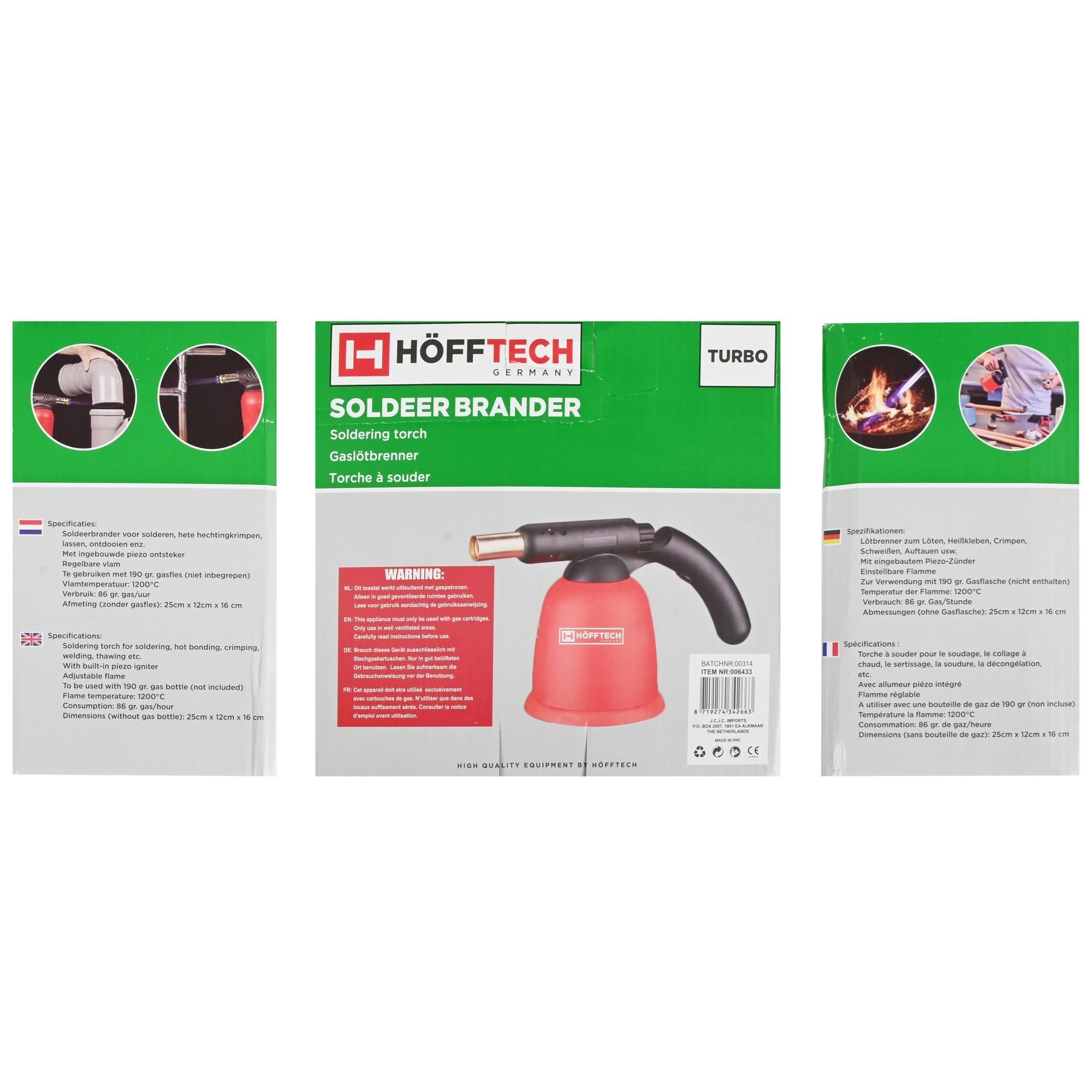 Benson Soldeerbrander Turbo - Gas - Piëzo Ontsteking - 2Cheap