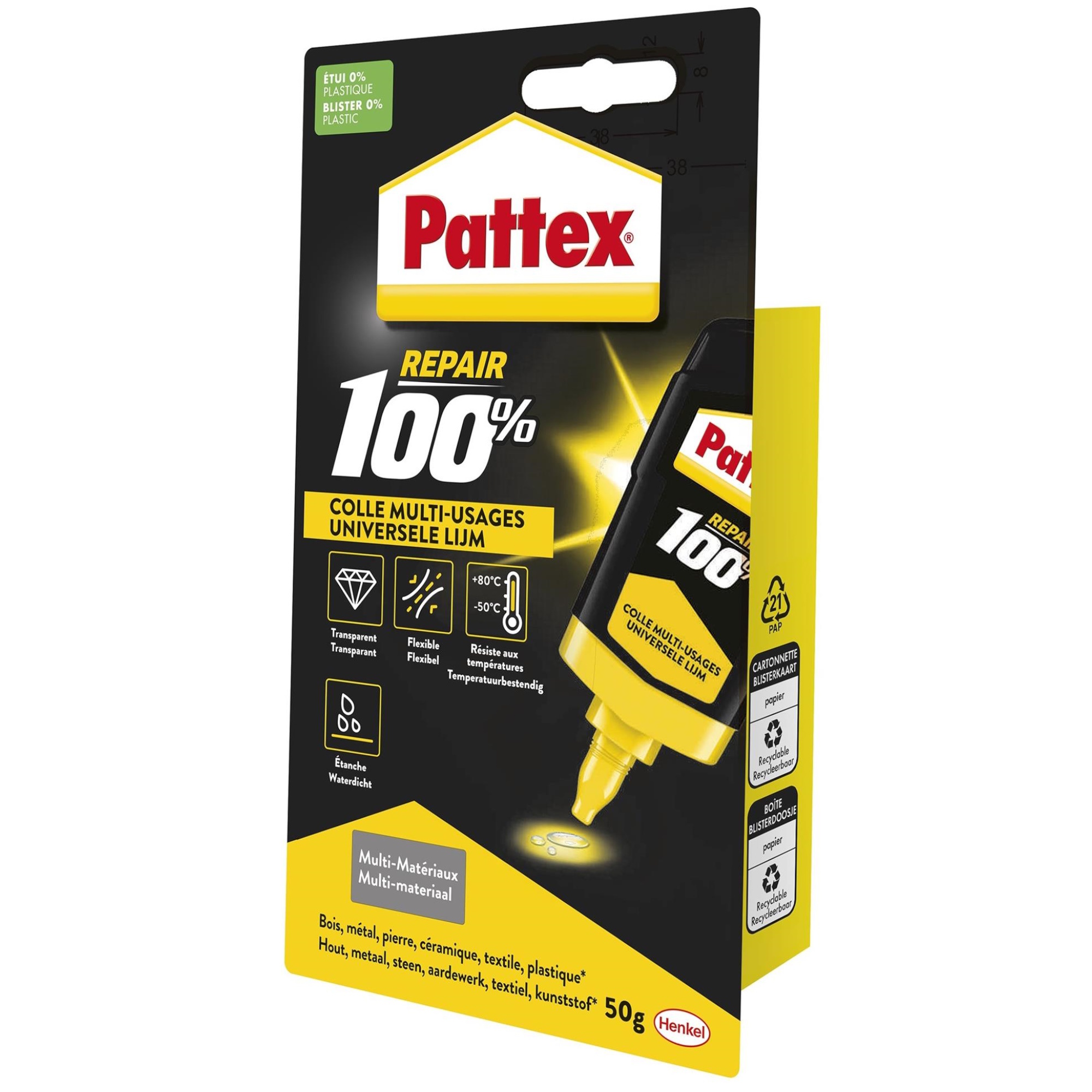 Pattex Alles-in-één lijm - Transparant - Flexibel - Waterproof - 50 ...
