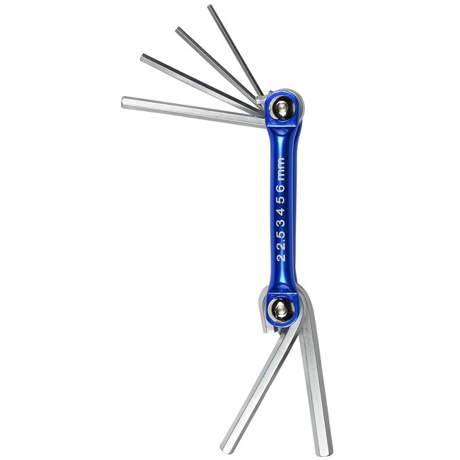 Benson Inbus Set - Vouwbaar - Verchroomd - 6 delig - in Alu Houder - 2Cheap