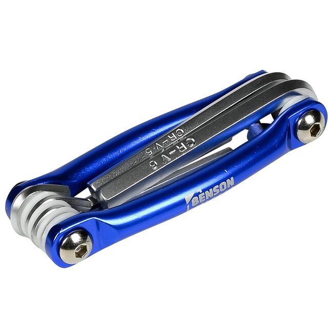 Benson Vouwbare inbusset - verchroomd - 6-delig - aluminium houder ...