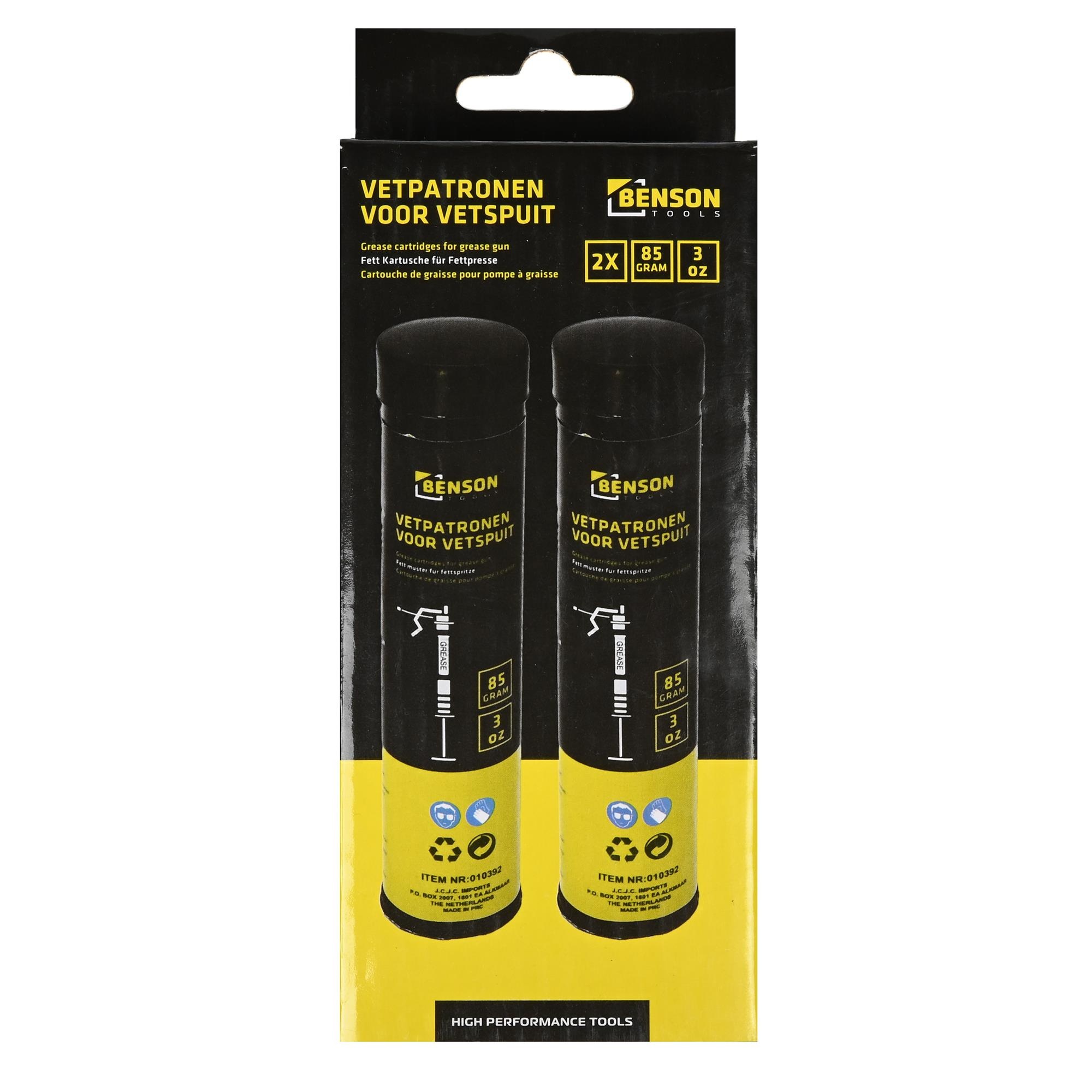 Benson Vetpatronen - Smeervet - Waterbestendig - Zuurvrij - 85 gram - 2 ...