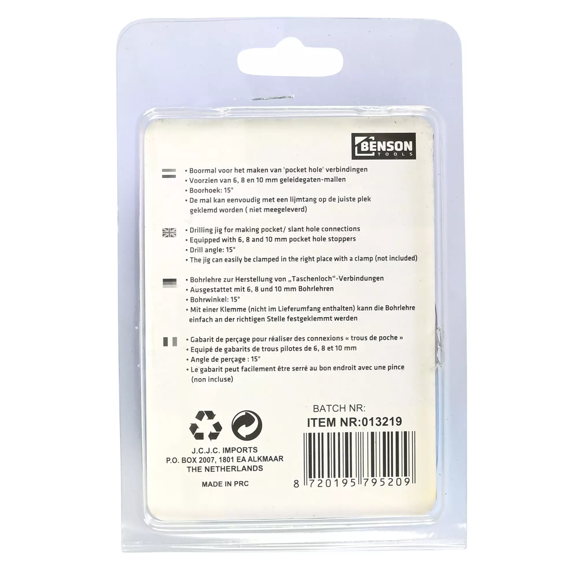 Benson Boormal 15 graden - 7-delige aluminium set voor nauwkeurige ...