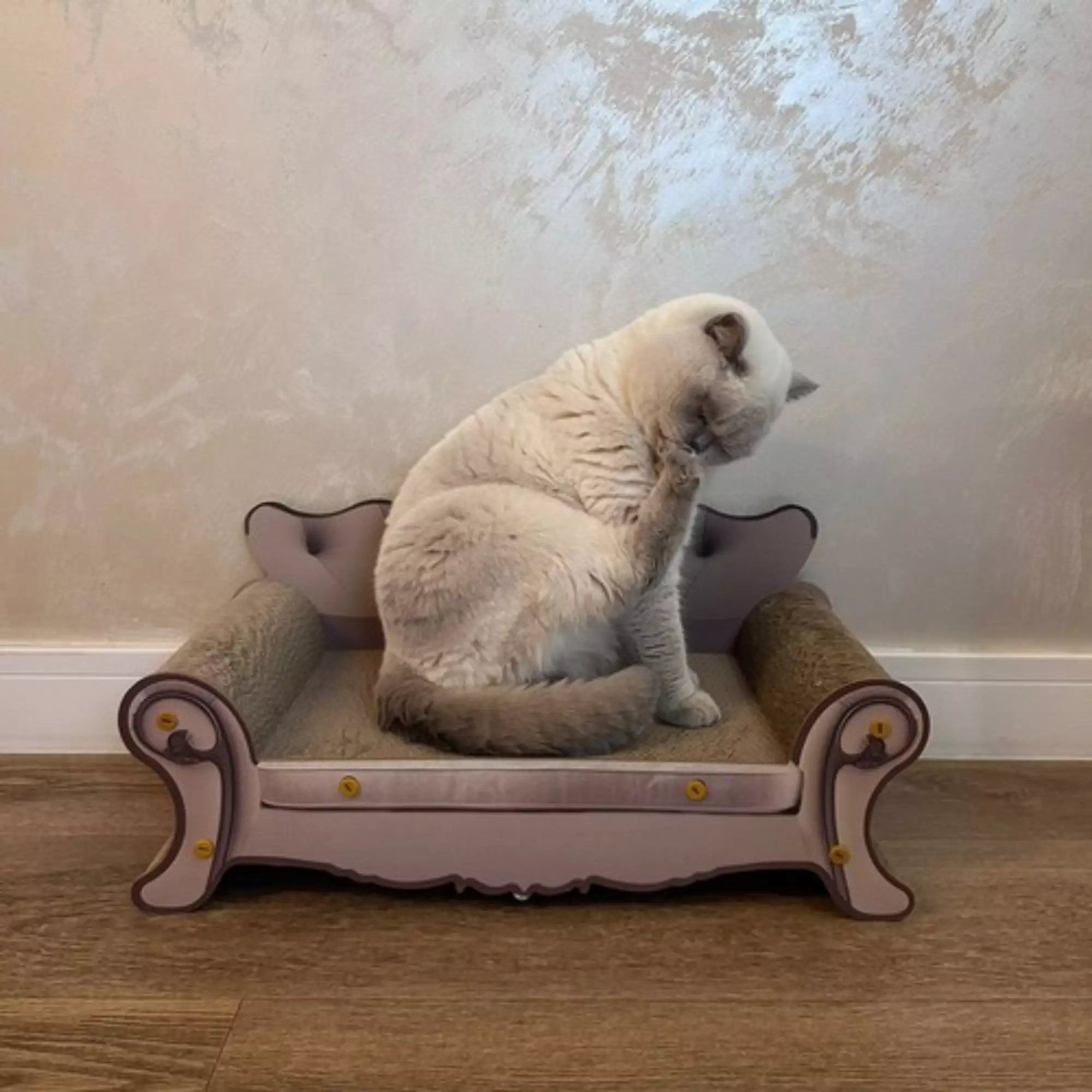 Purlov Krabpaal Sofa – Luxe Krabmeubel Sofa voor Katten – MDF en Karton ...