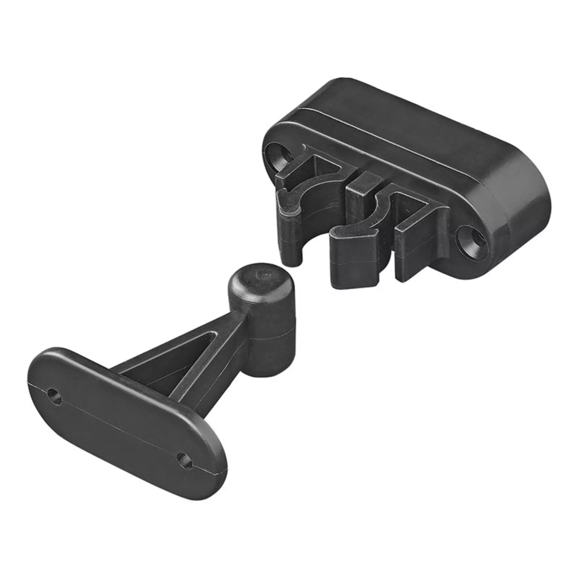 Deurvanger met flexibele klem – 2-delig zwart – ProPlus - 2Cheap
